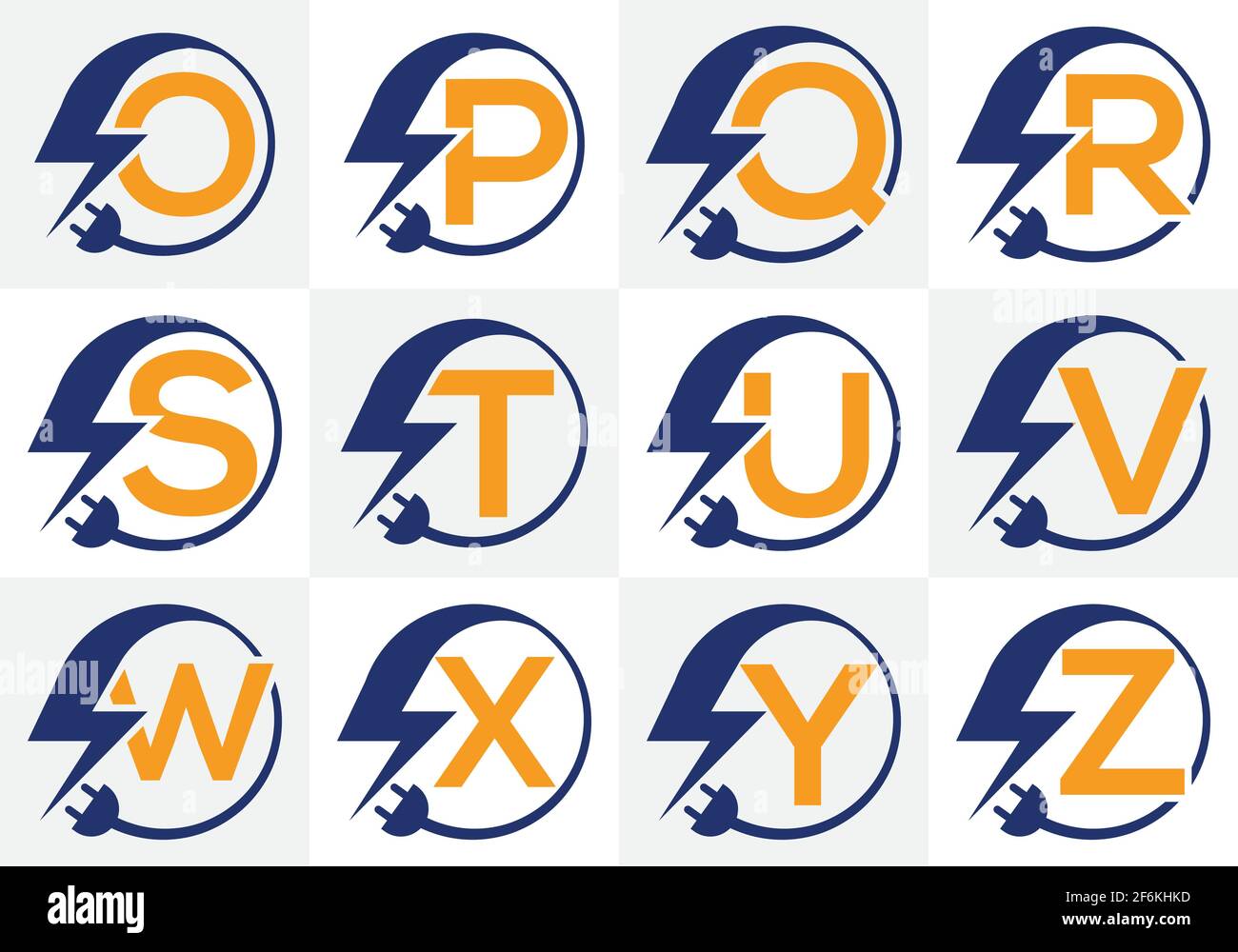 Electricity Logo template Lighting bolt sign symbol. Vector icon set ...