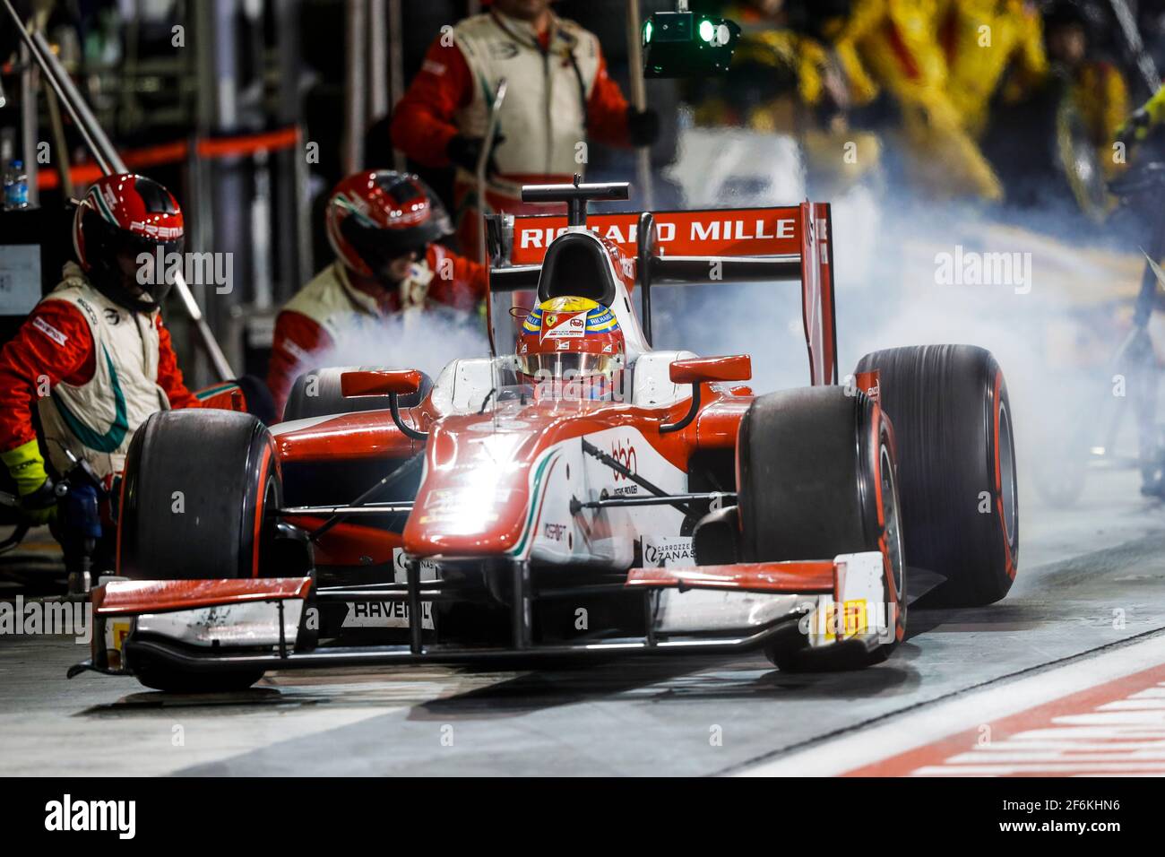 01 LECLERC Charles, Prema Racing, action pitstop during the 2017 ...