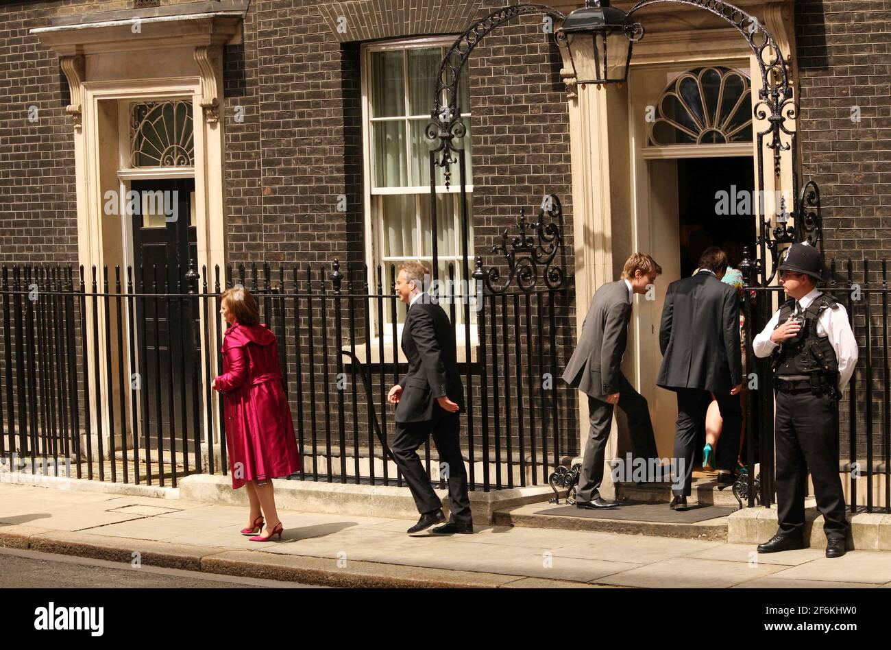 The Blair Family on their last day leaving Downing street. pic David ...