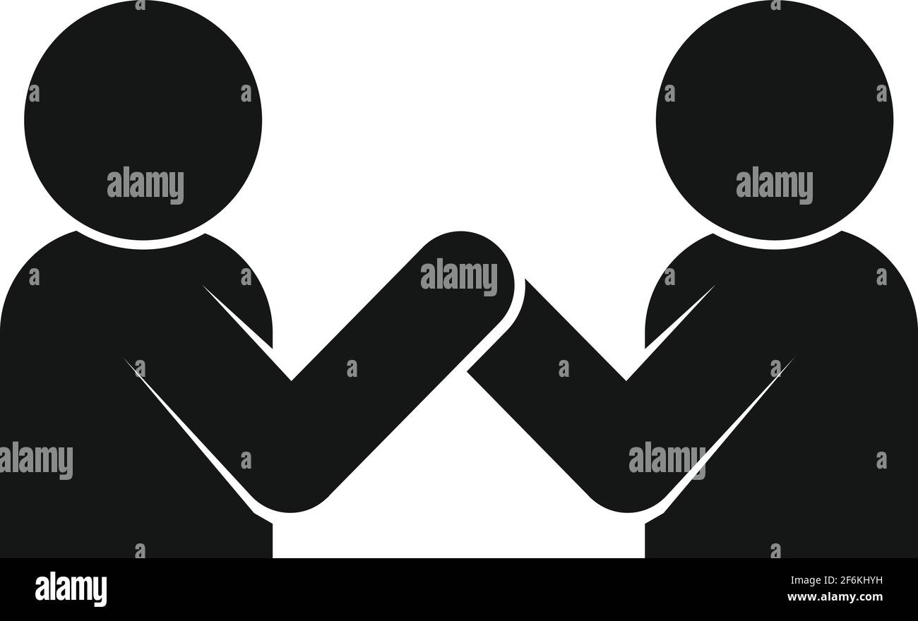 Arm wrestling fight icon, simple style Stock Vector Image & Art - Alamy