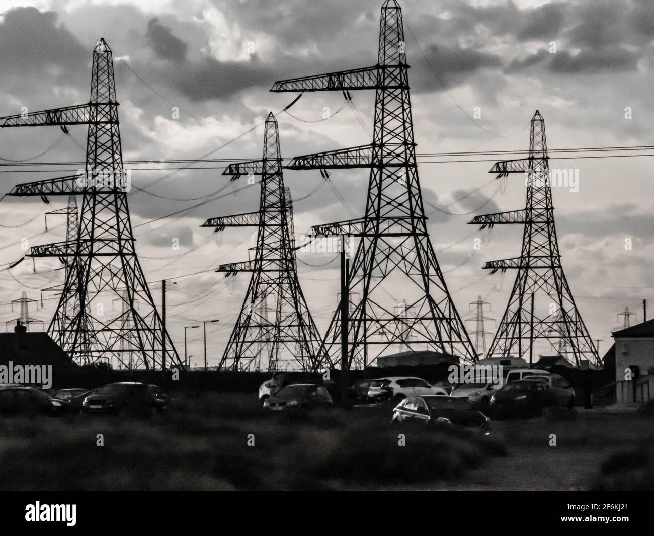 Wood pylons hi-res stock photography and images - Alamy