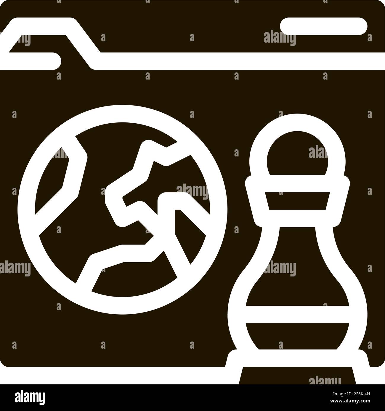 chess figure and earth on web site icon Vector Glyph Illustration Stock ...