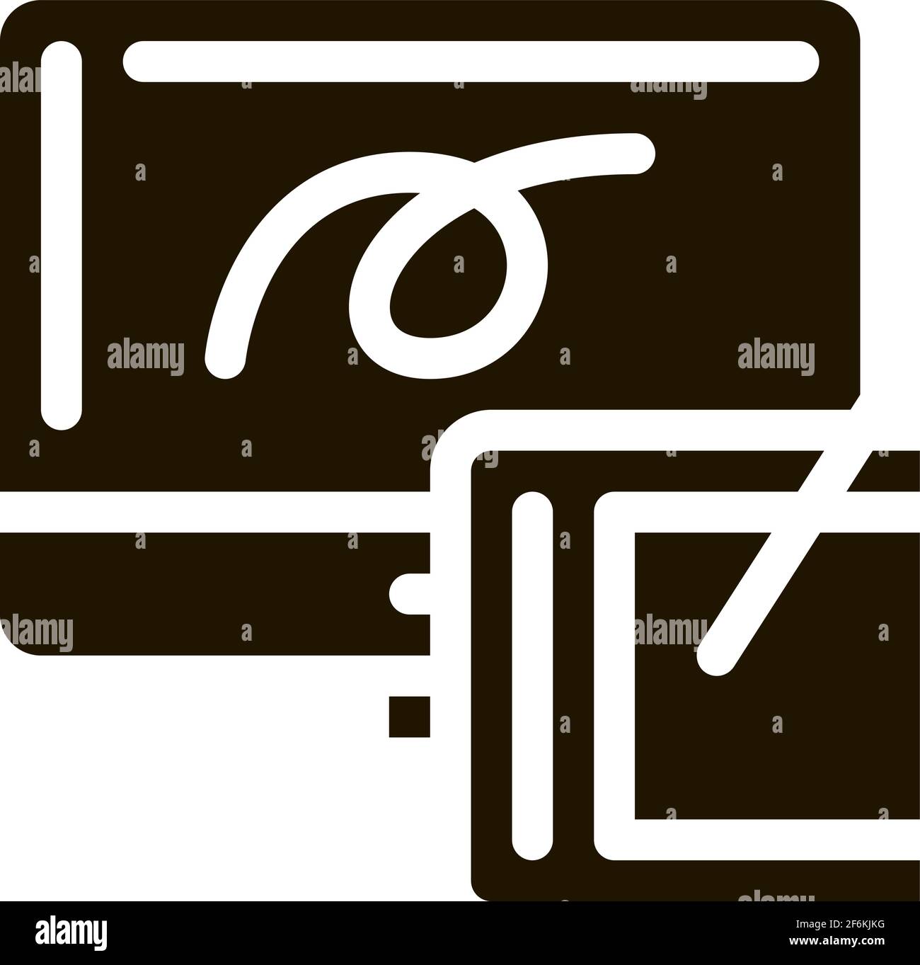 drawing design tablet and computer screen icon Vector Glyph ...