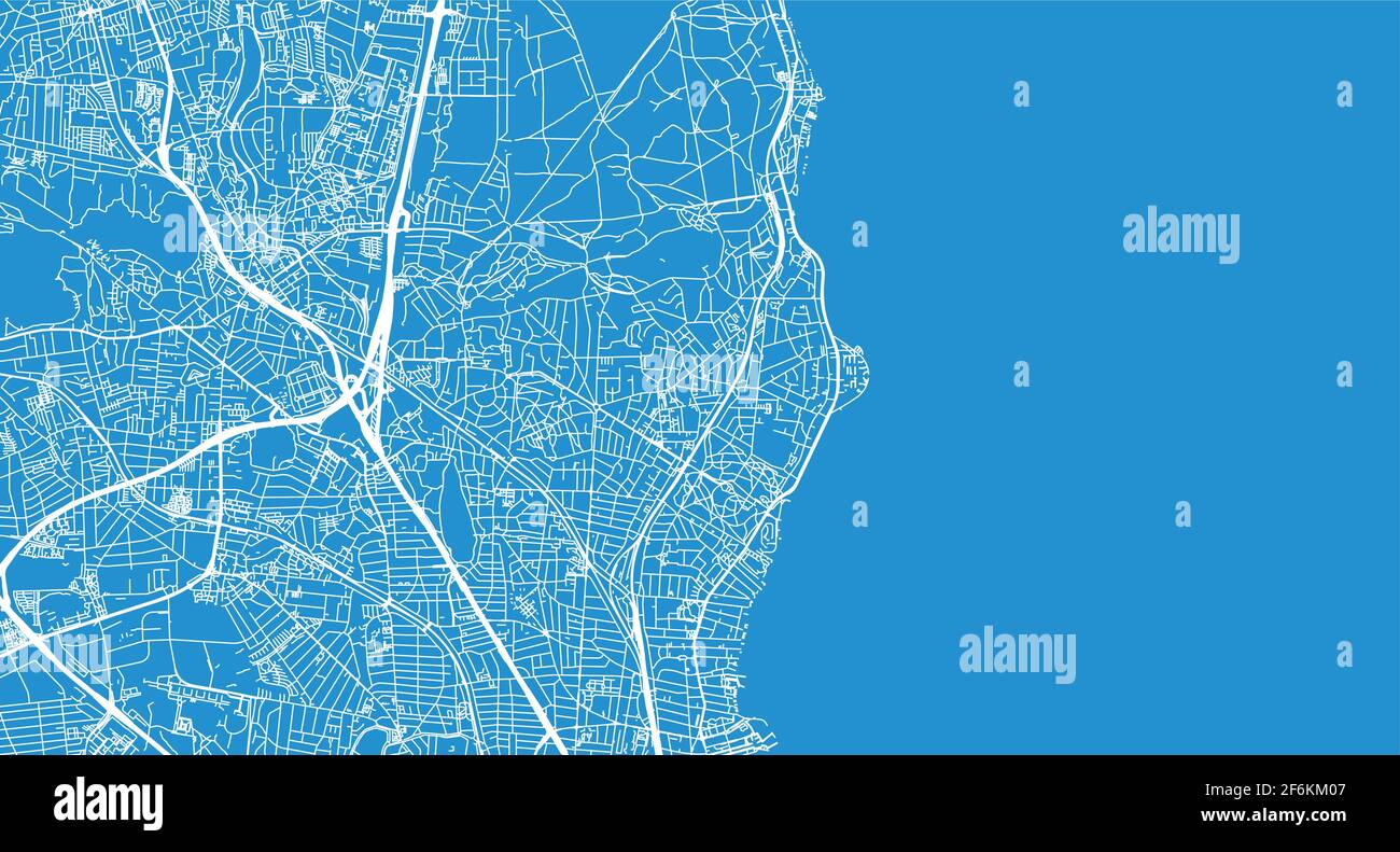 Urban vector city map of Charlottenlund, Denmark Stock Vector Image ...