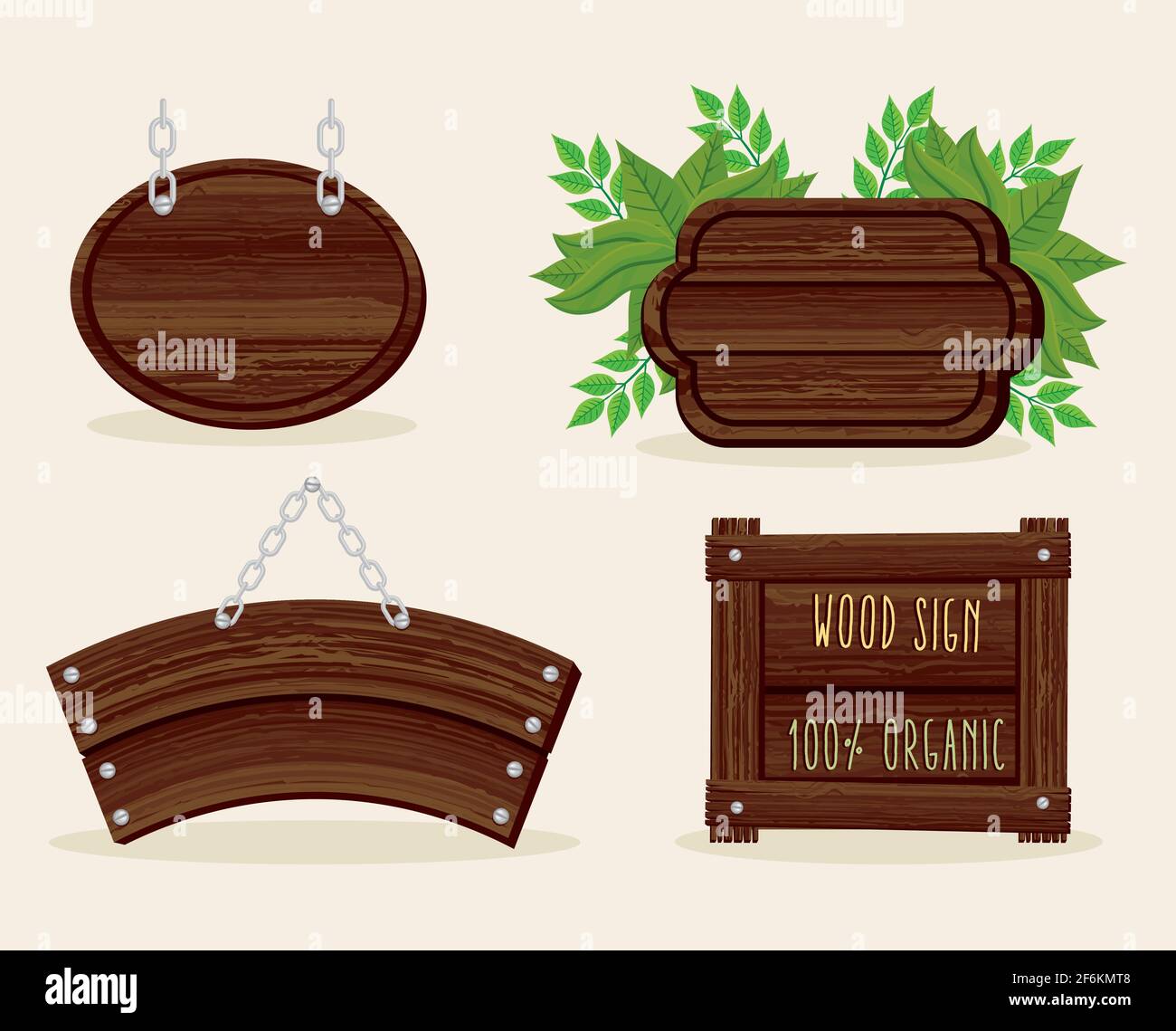 four wood signals Stock Vector Image & Art - Alamy