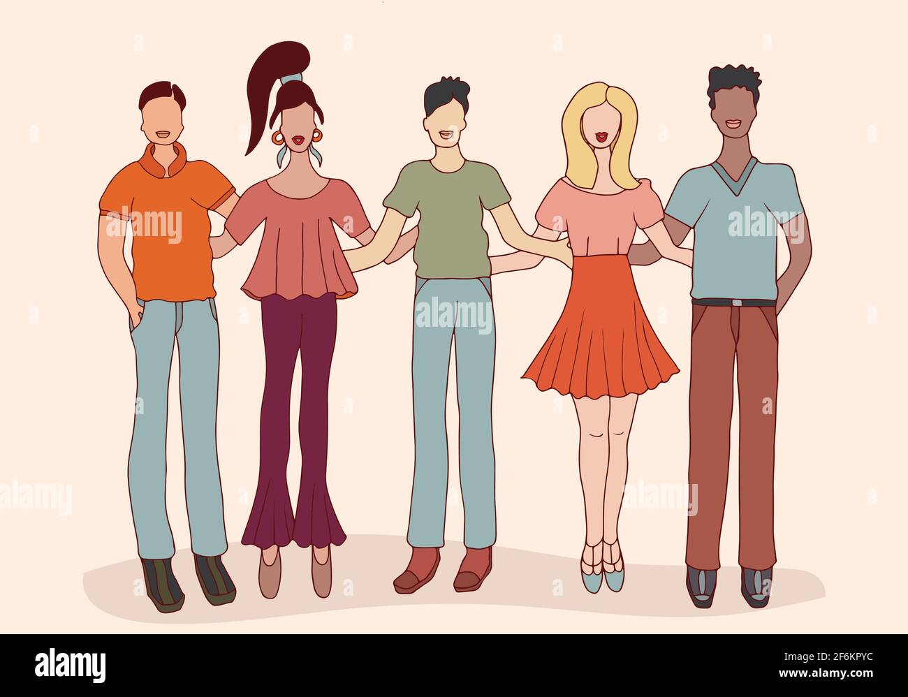 Solidarity chain Stock Vector Images - Alamy