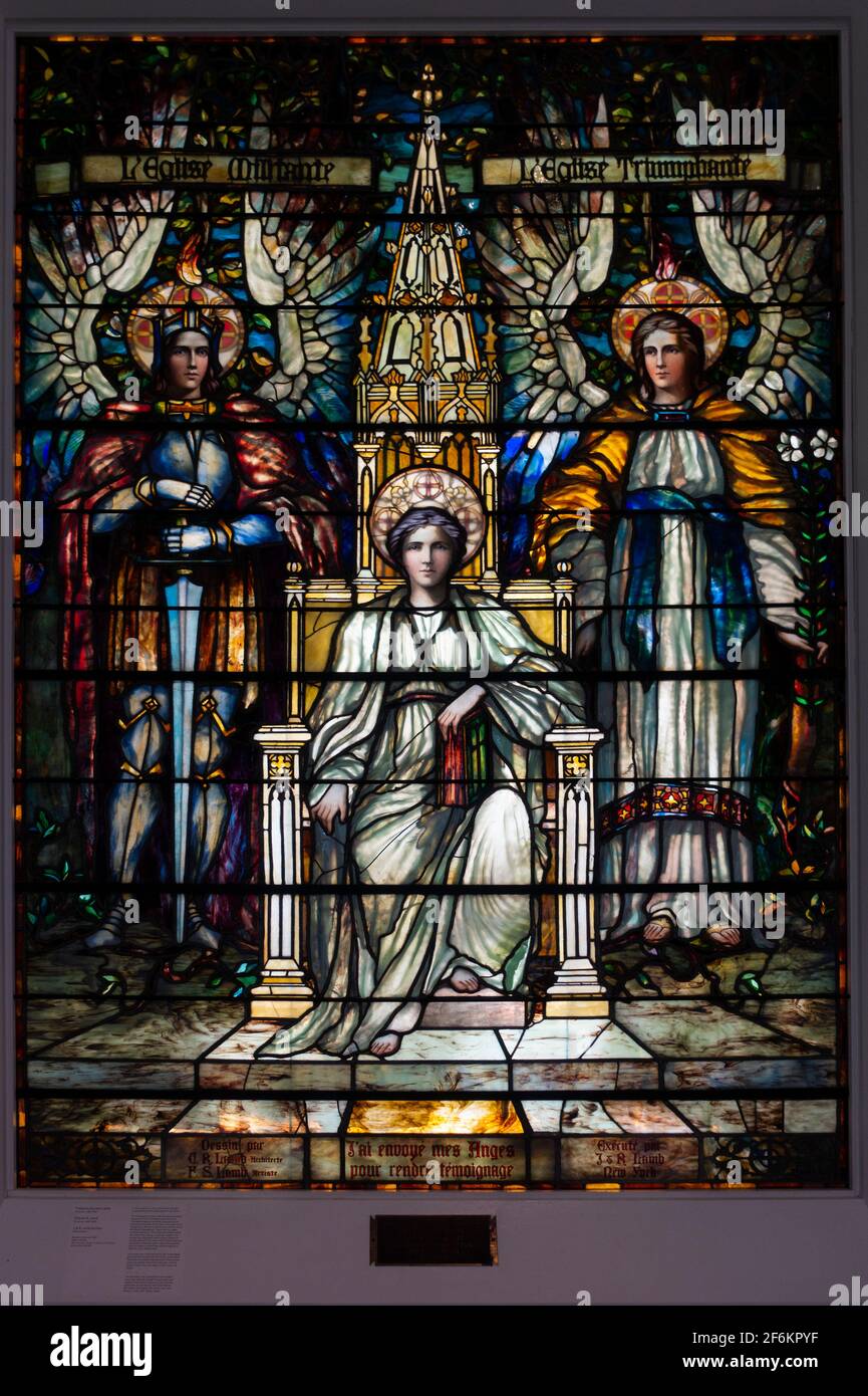 Frederick Lamb stained glass window at the Brooklyn Museum of Art Stock ...