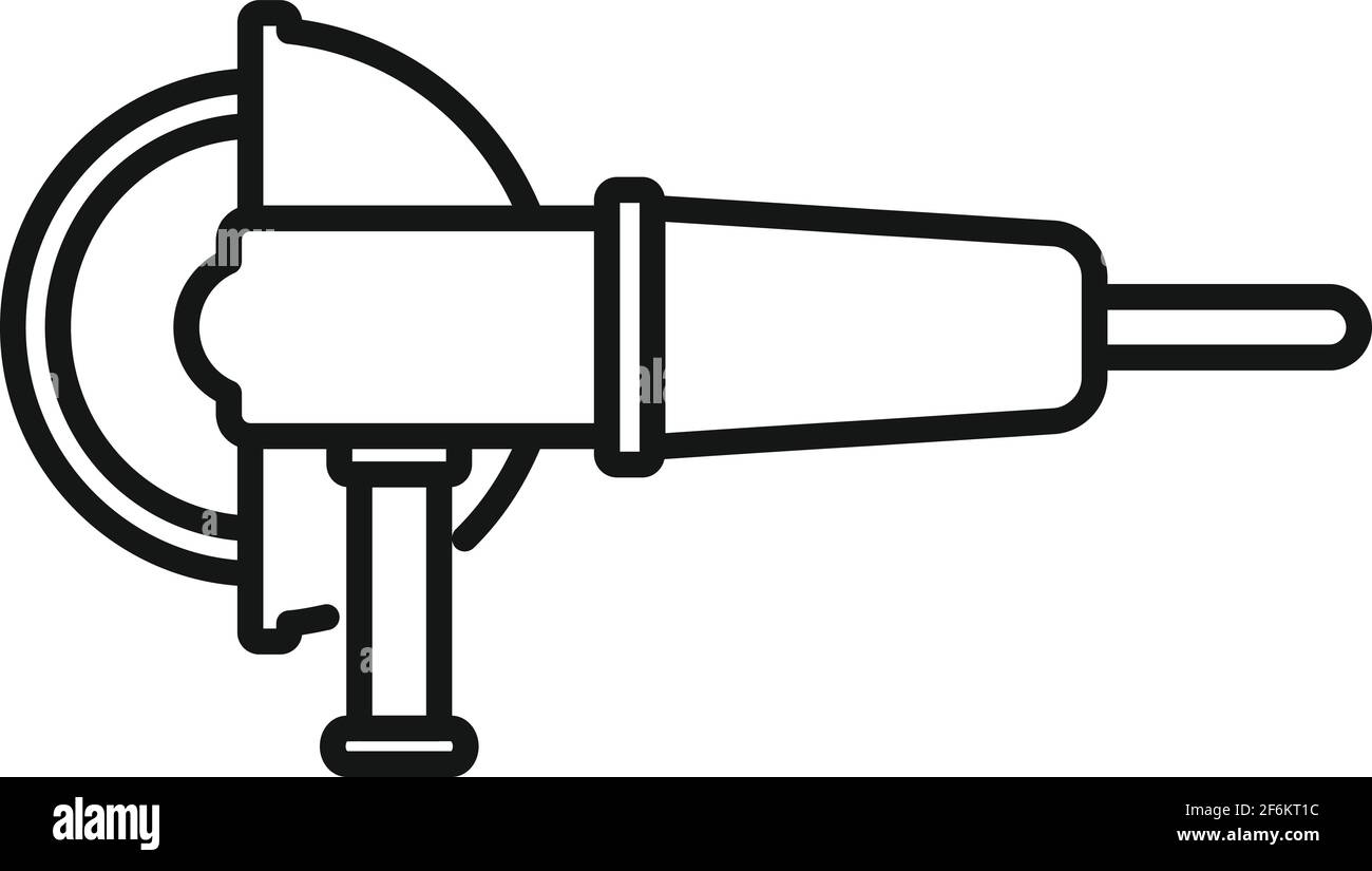 Carpenter angle grinder icon, outline style Stock Vector Image & Art ...