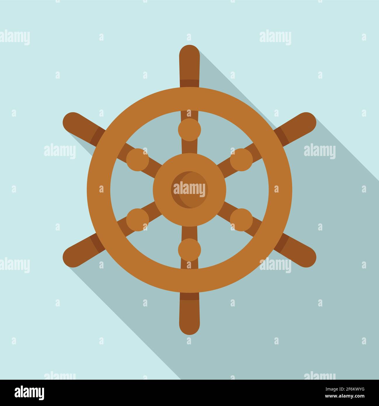 Cruise ship wheel icon, flat style Stock Vector Image & Art - Alamy