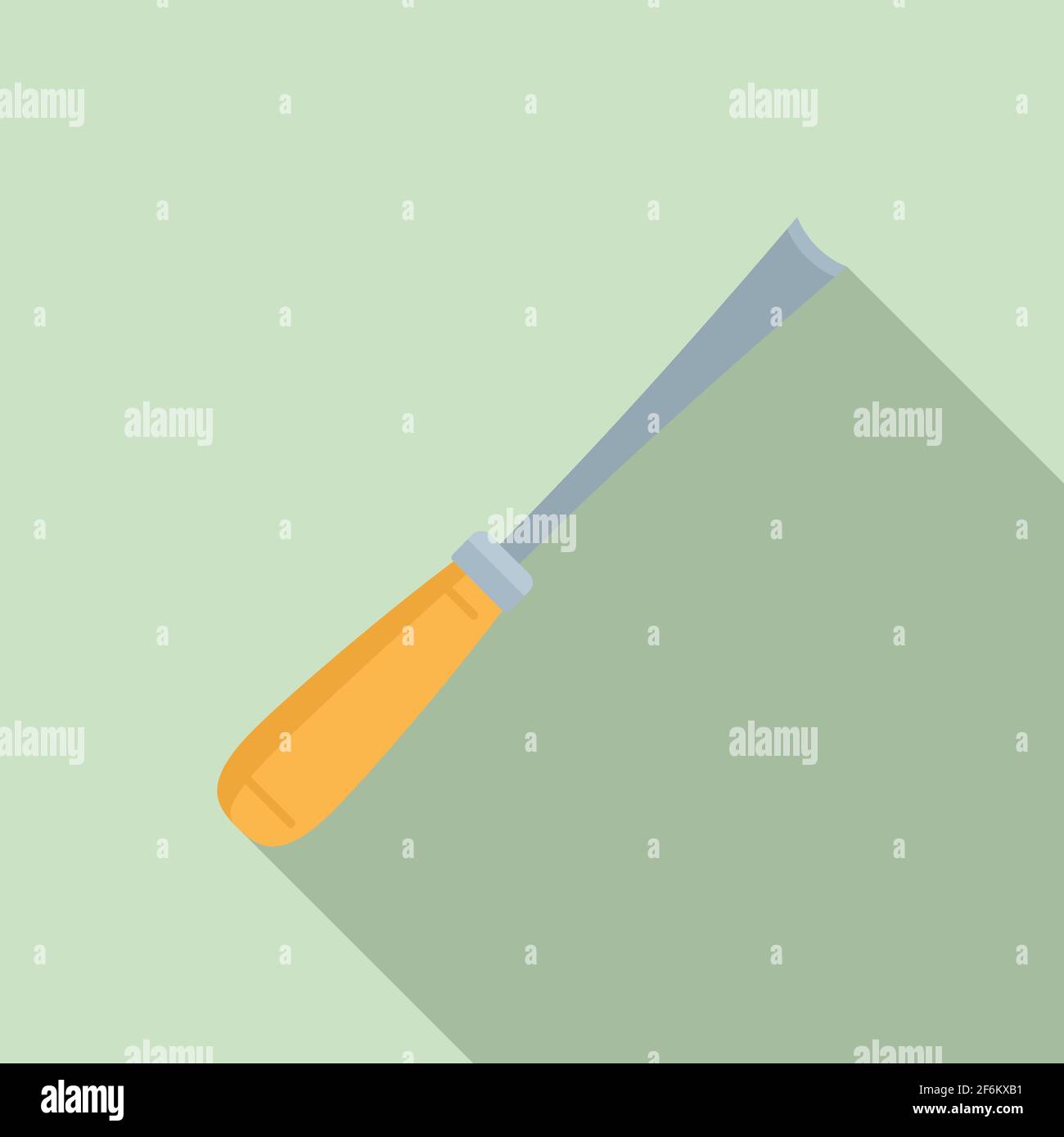 Round chisel icon, flat style Stock Vector Image & Art - Alamy