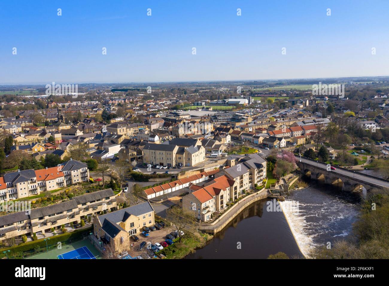 Aerial view wetherby town centre hi-res stock photography and images ...