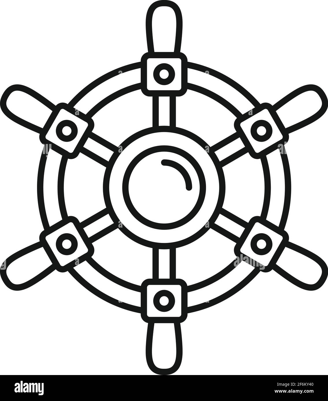 Ship wheel controller icon, outline style Stock Vector Image & Art - Alamy