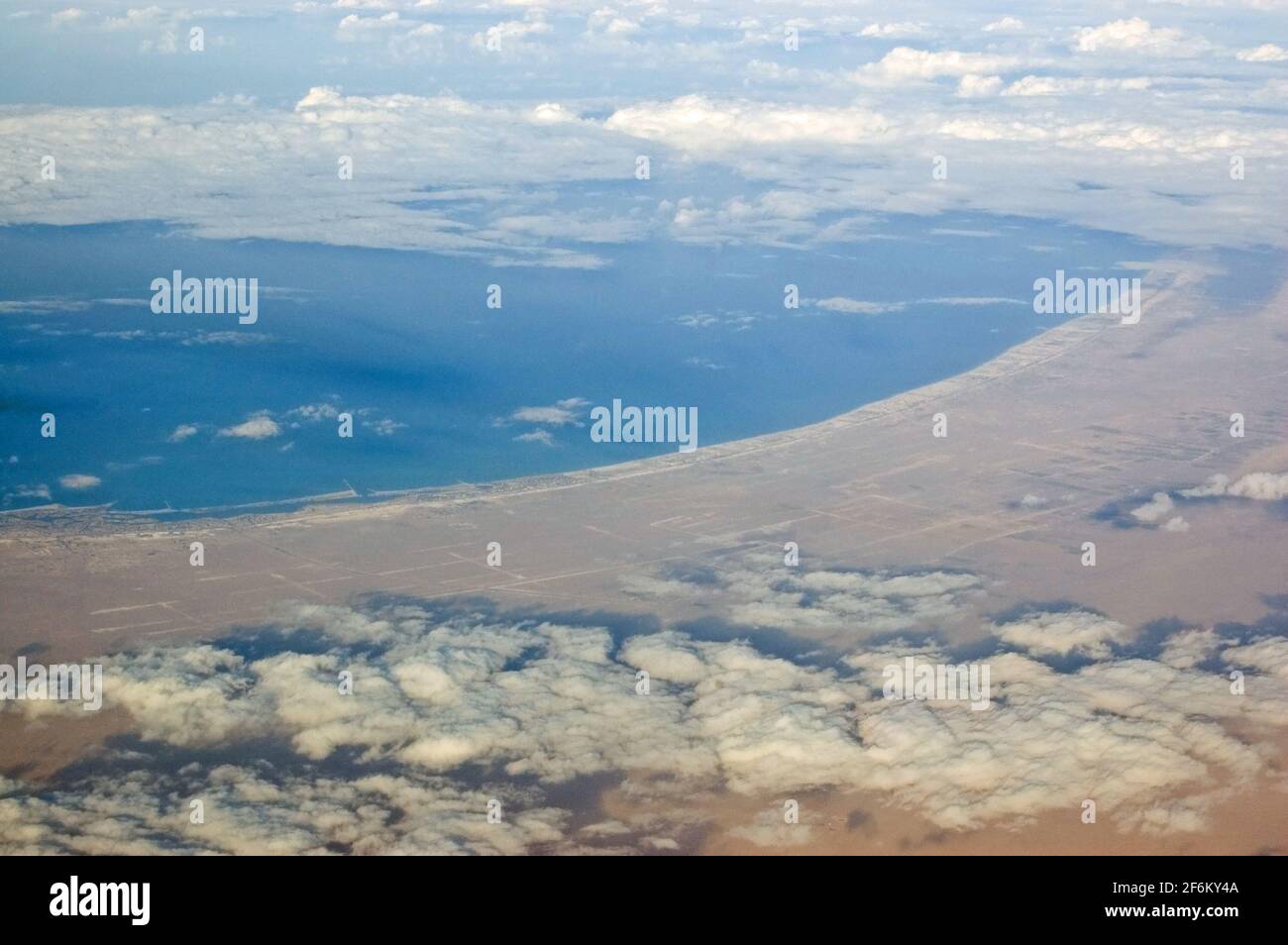 Aerial view of the Mediterranean resort of Alamein, also known as El ...