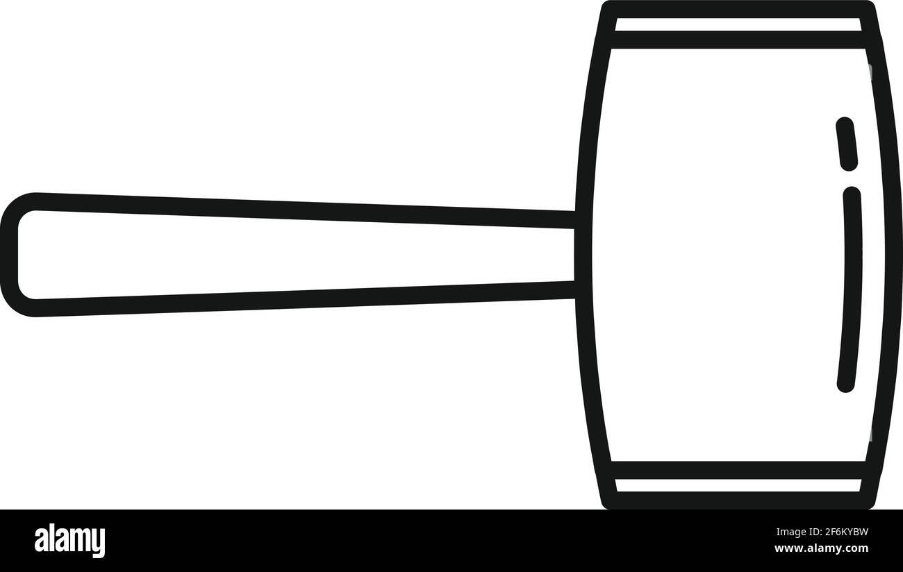 Wood hammer icon, outline style Stock Vector Image & Art - Alamy