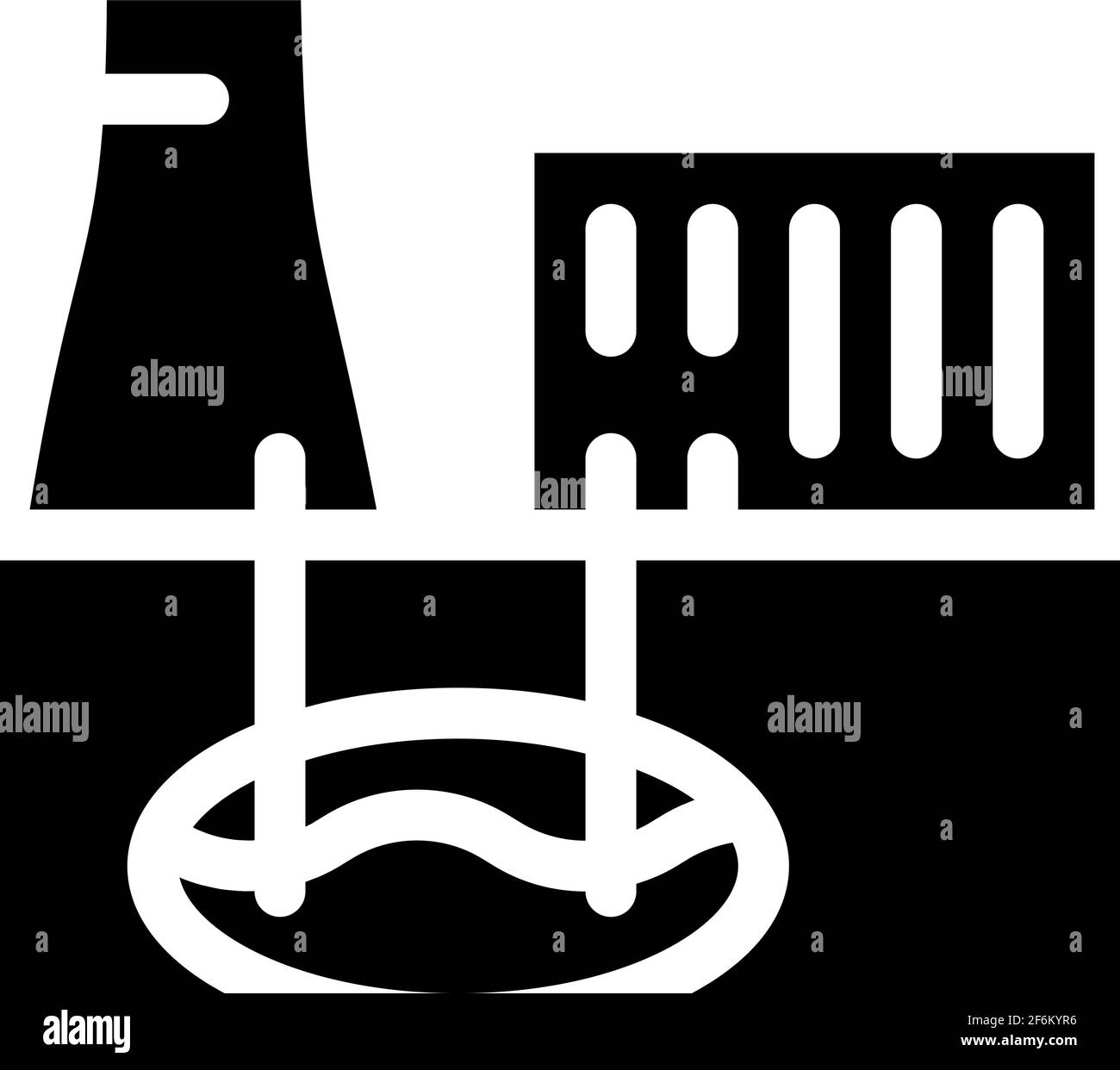 nuclear power plant icon Vector Glyph Illustration Stock Vector Image ...