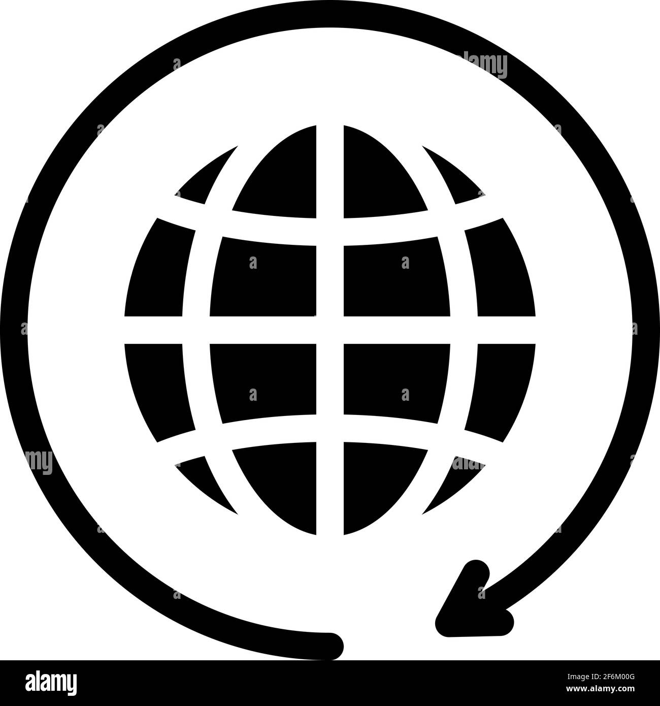 earth turn icon vector symbol illustration Stock Vector Image & Art - Alamy