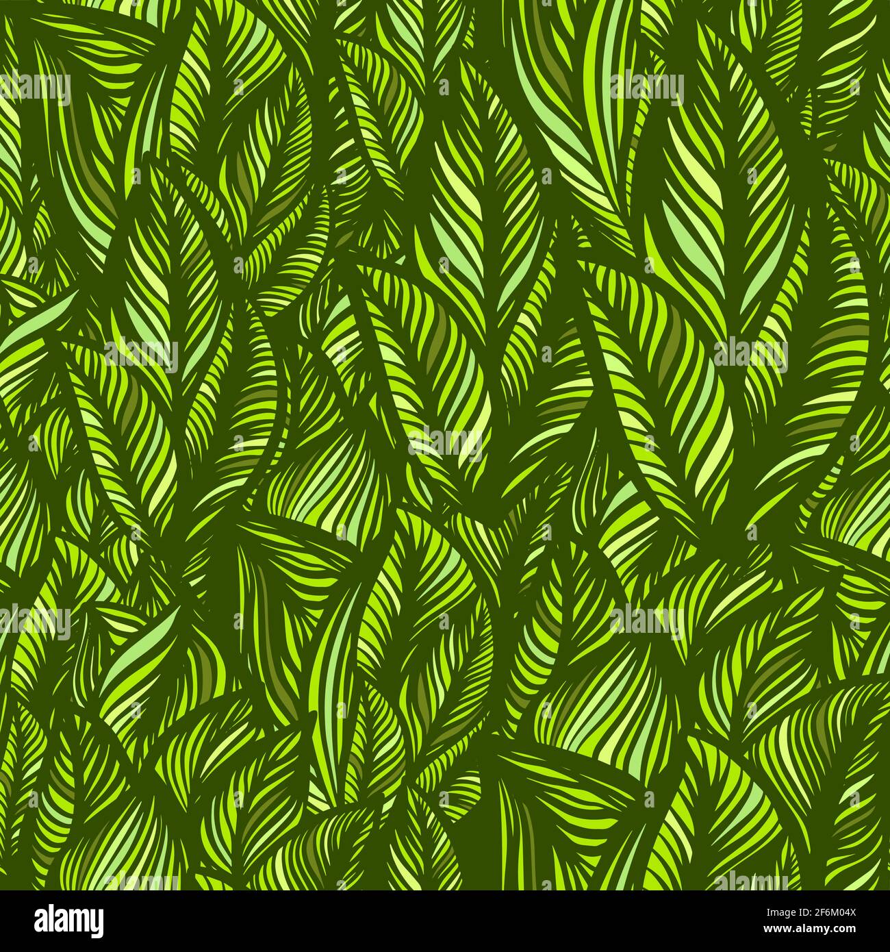 Graphic leaves seamless green pattern. vector illustration Stock Vector ...