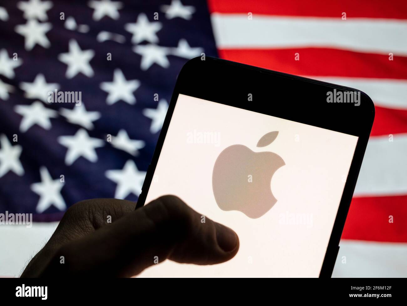 In this photo illustration the American multinational technology ...