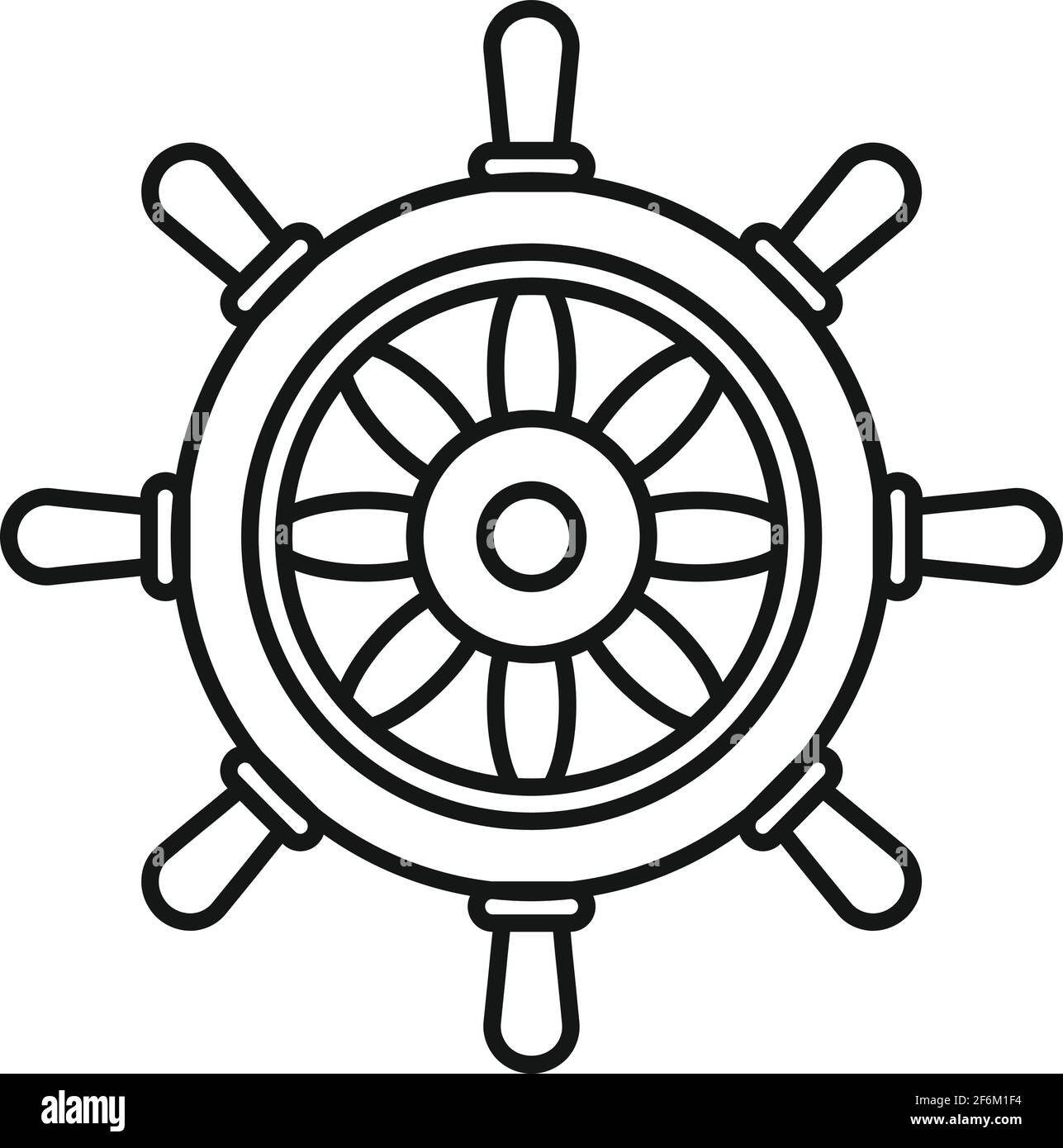Vessel ship wheel icon, outline style Stock Vector Image & Art - Alamy