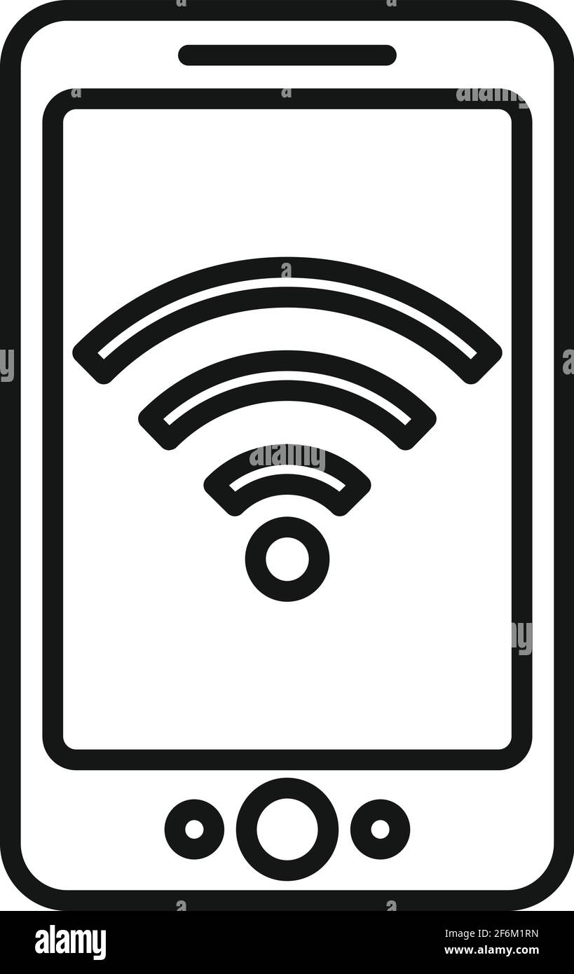 Wifi remote control icon, outline style Stock Vector Image & Art - Alamy