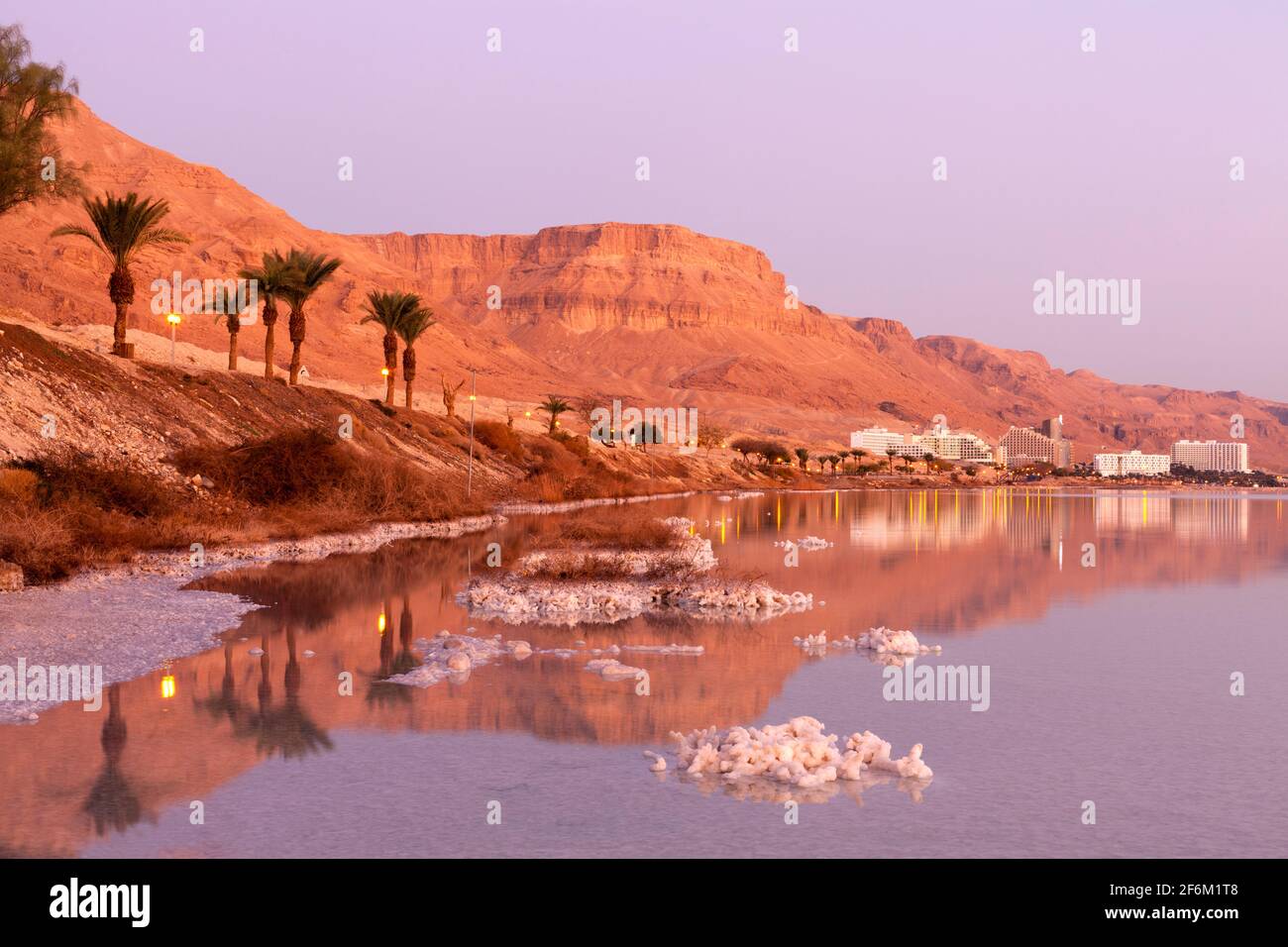 Israel, Dead Sea, the lowest point on eart at about 400meters (1,300 ft ...