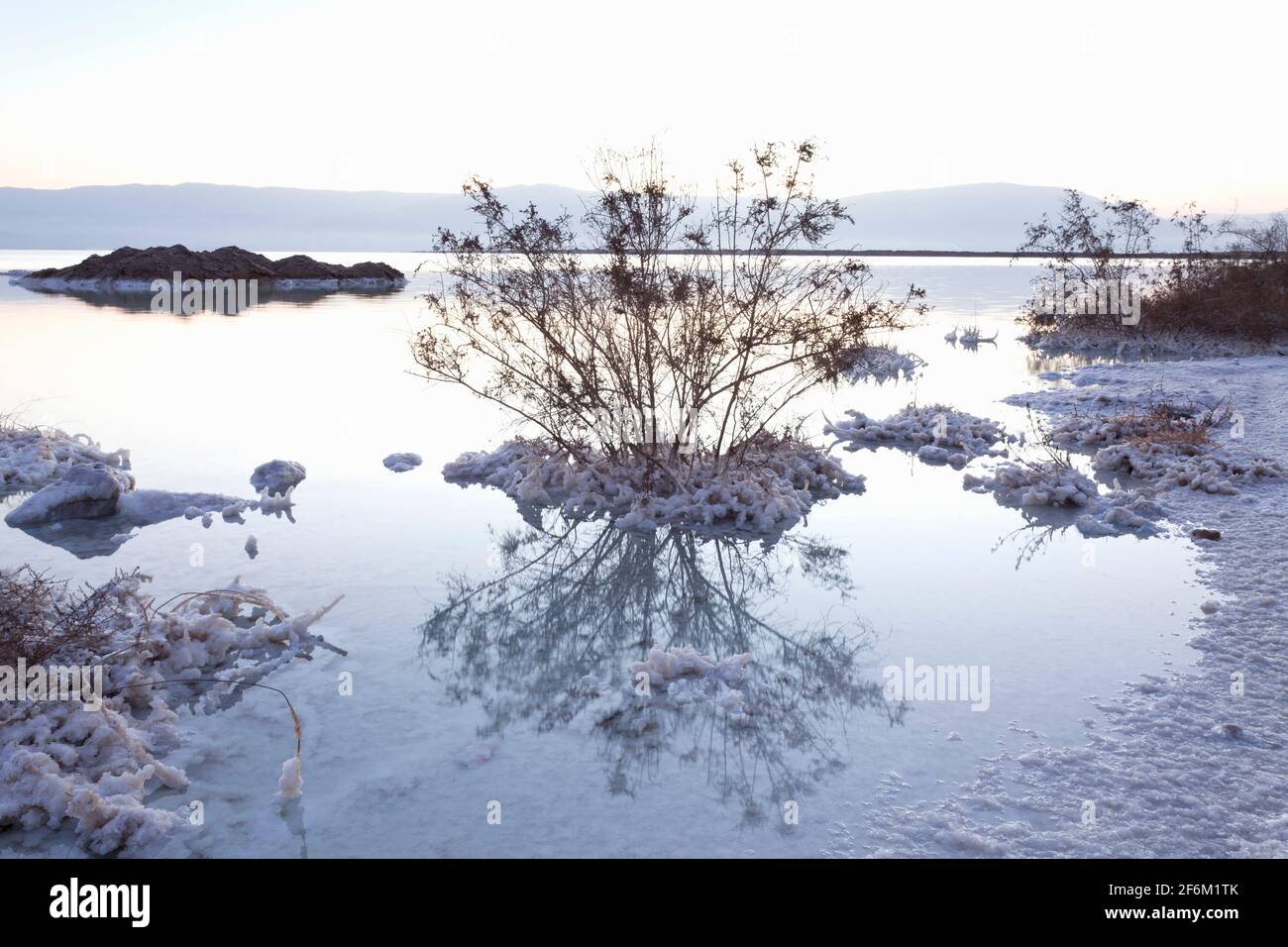 Israel, Dead Sea, the lowest point on eart at about 400meters (1,300 ft ...