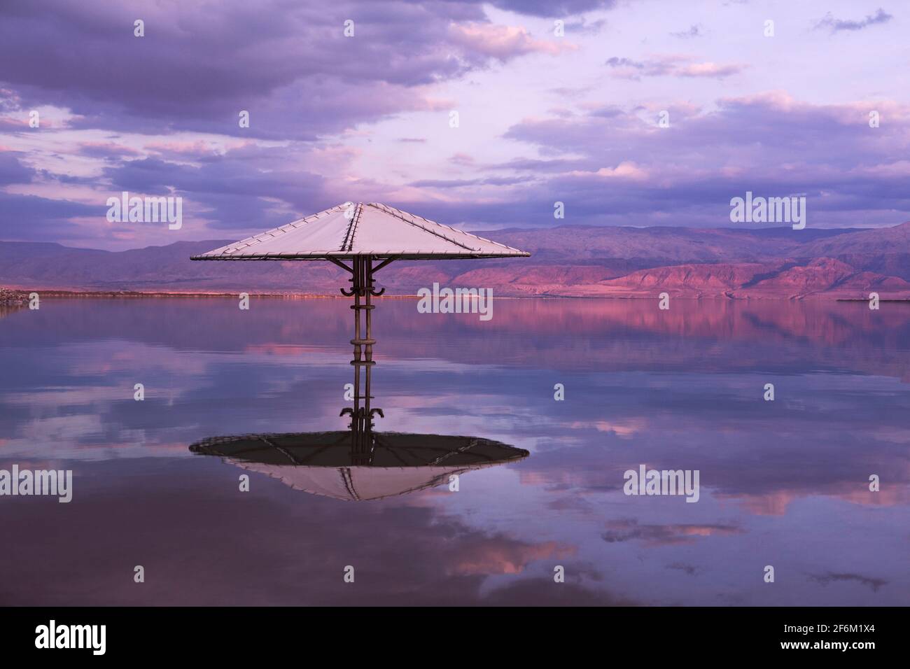 Israel, Dead Sea, the lowest point on eart at about 400meters (1,300 ft ...