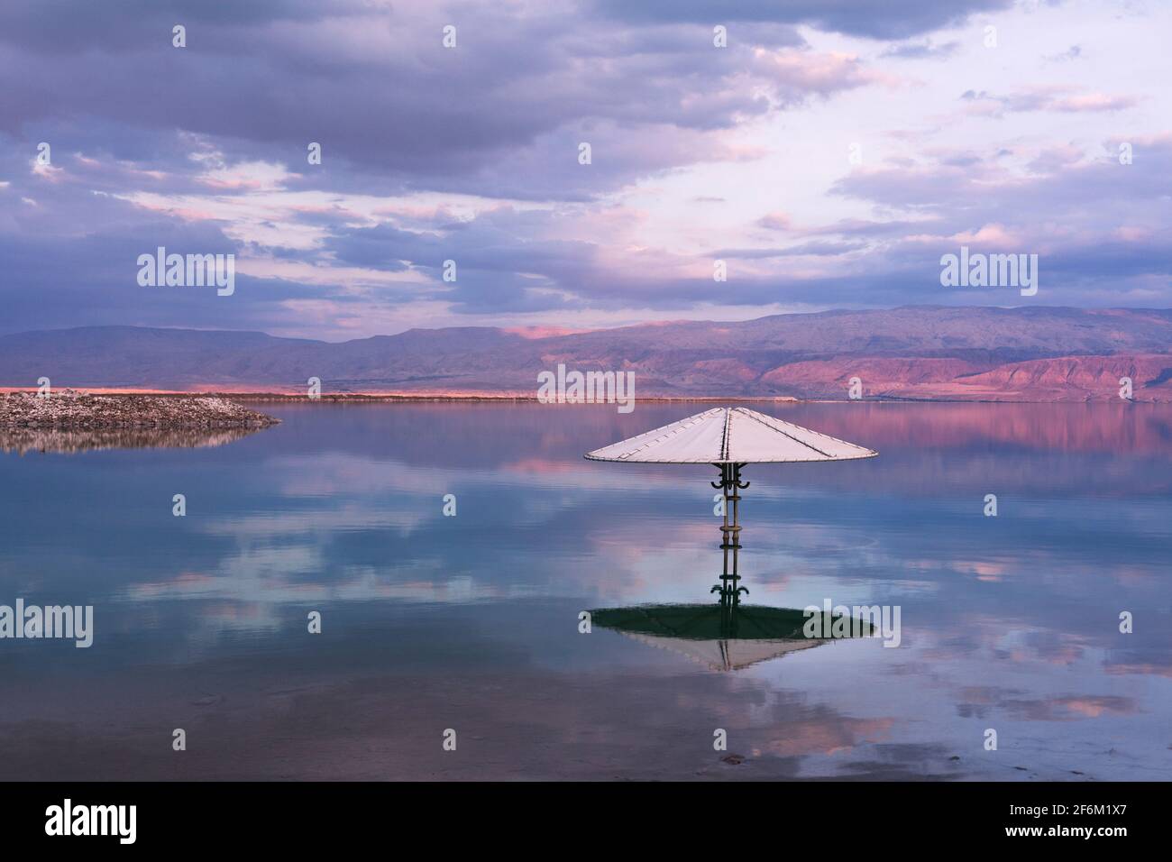 Israel, Dead Sea, the lowest point on eart at about 400meters (1,300 ft ...