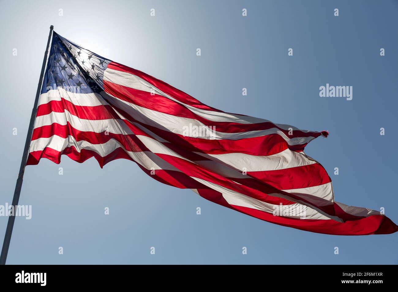 American flag backlit sun hi-res stock photography and images - Alamy