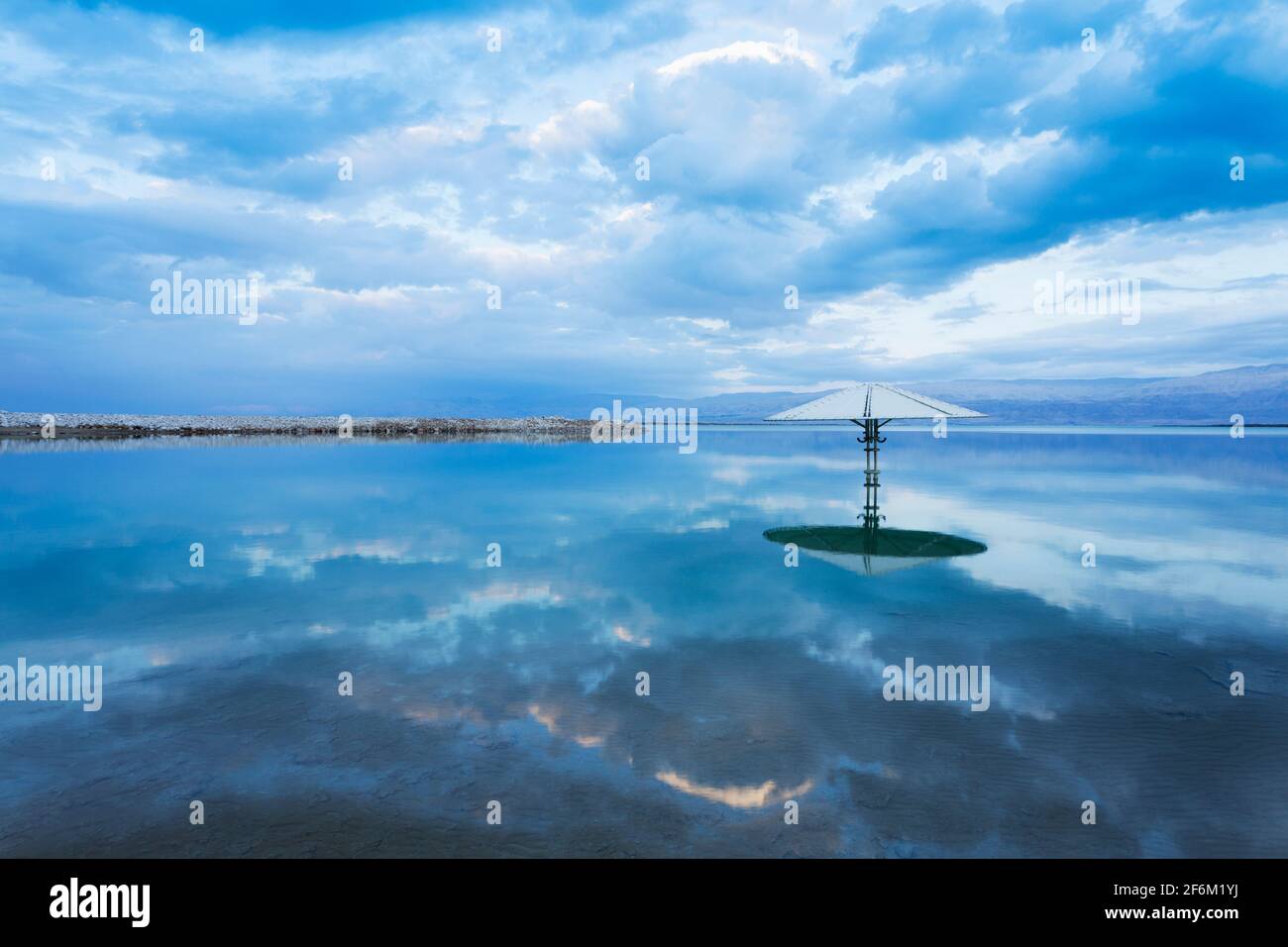 Israel, Dead Sea, the lowest point on eart at about 400meters (1,300 ft ...