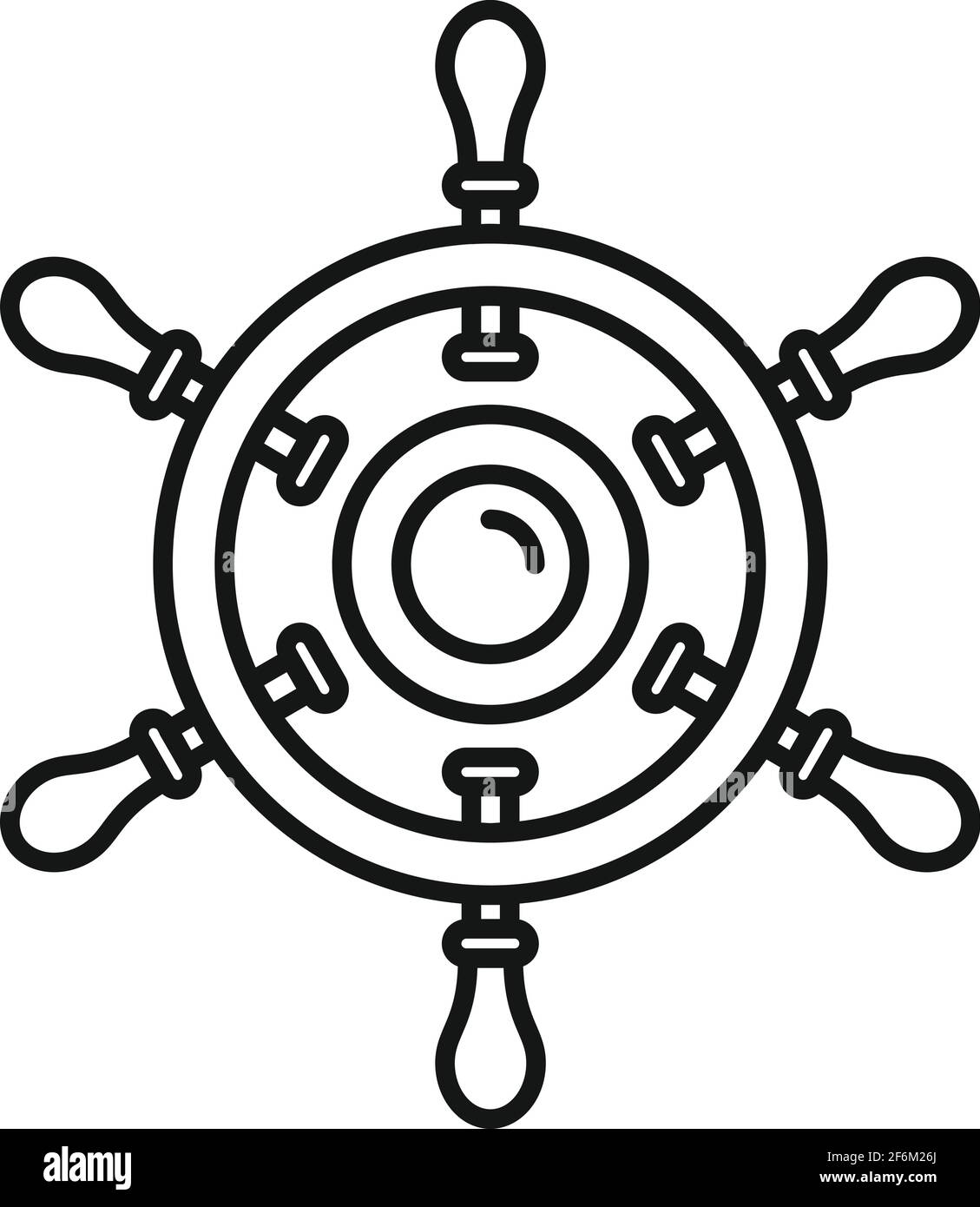 Ship wheel icon, outline style Stock Vector Image & Art - Alamy