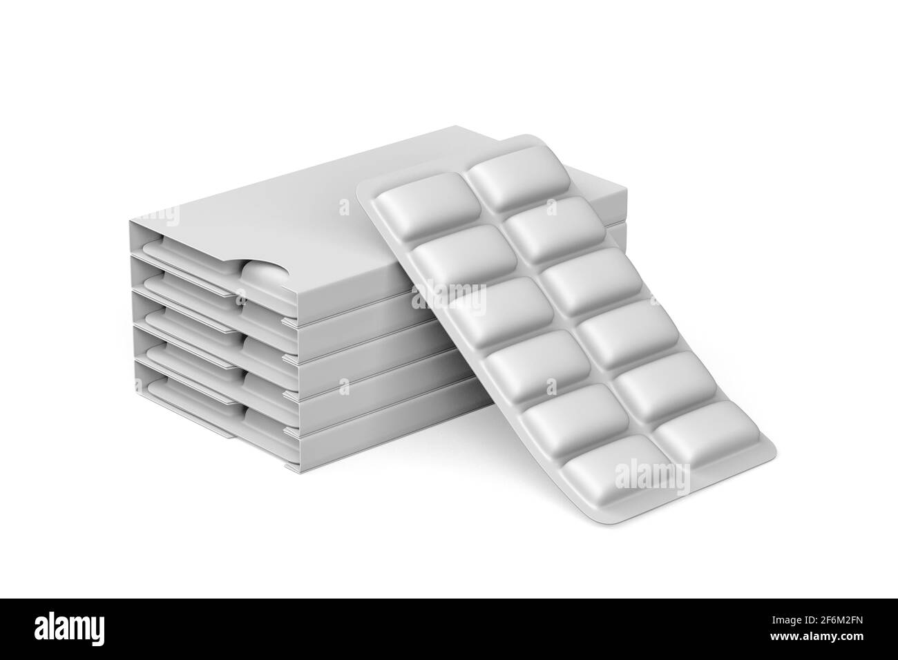 Chewing gum box mockup isolated on white background - 3d render Stock ...