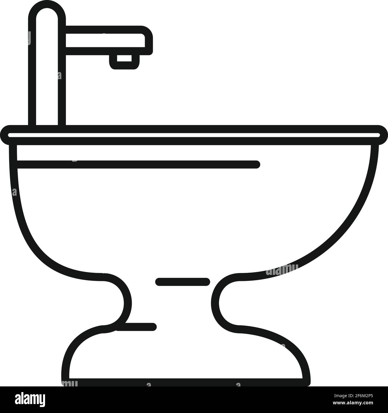 Domestic bidet icon, outline style Stock Vector Image & Art - Alamy