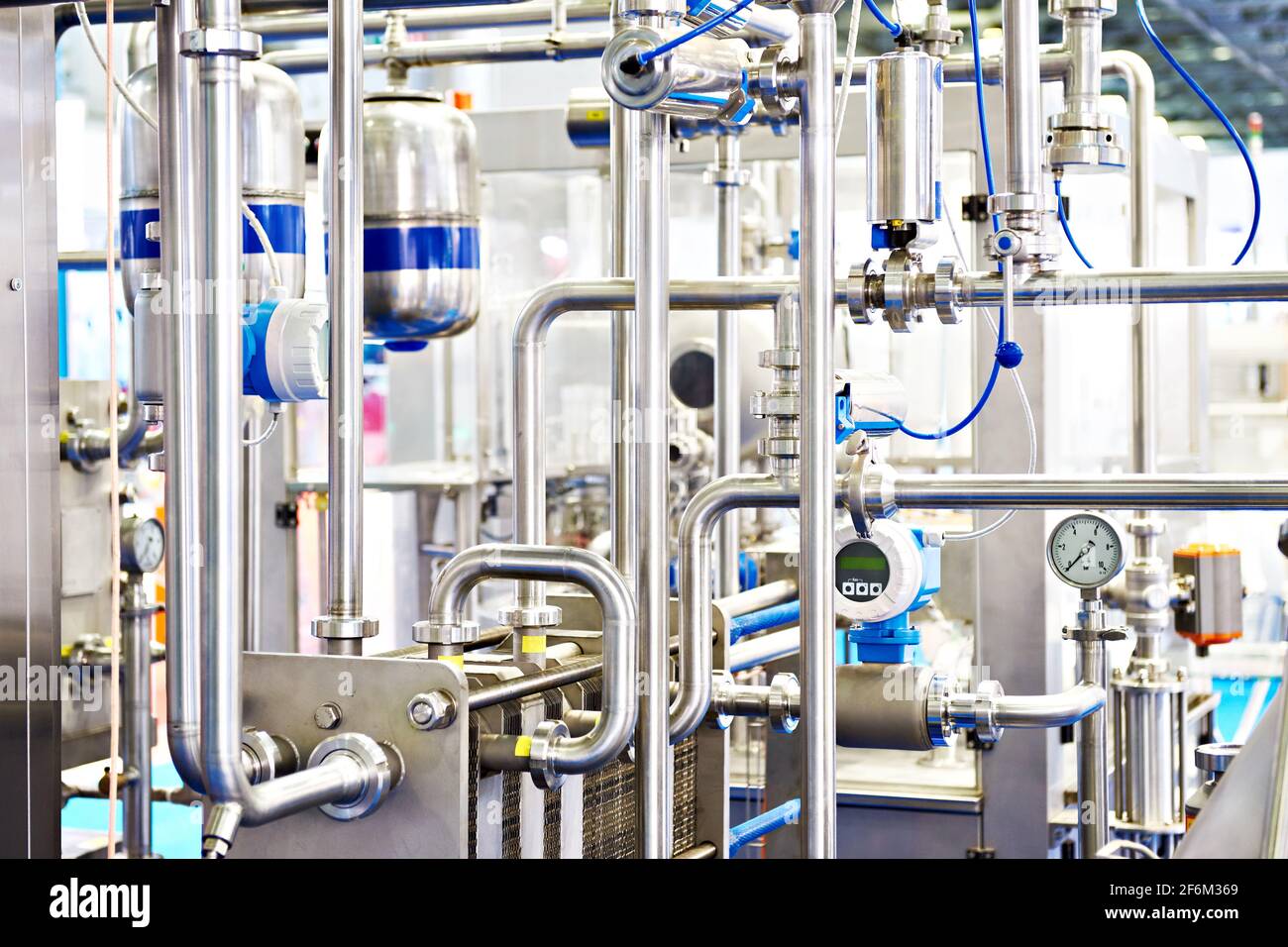 Metal pipes in industrial equipment Stock Photo - Alamy