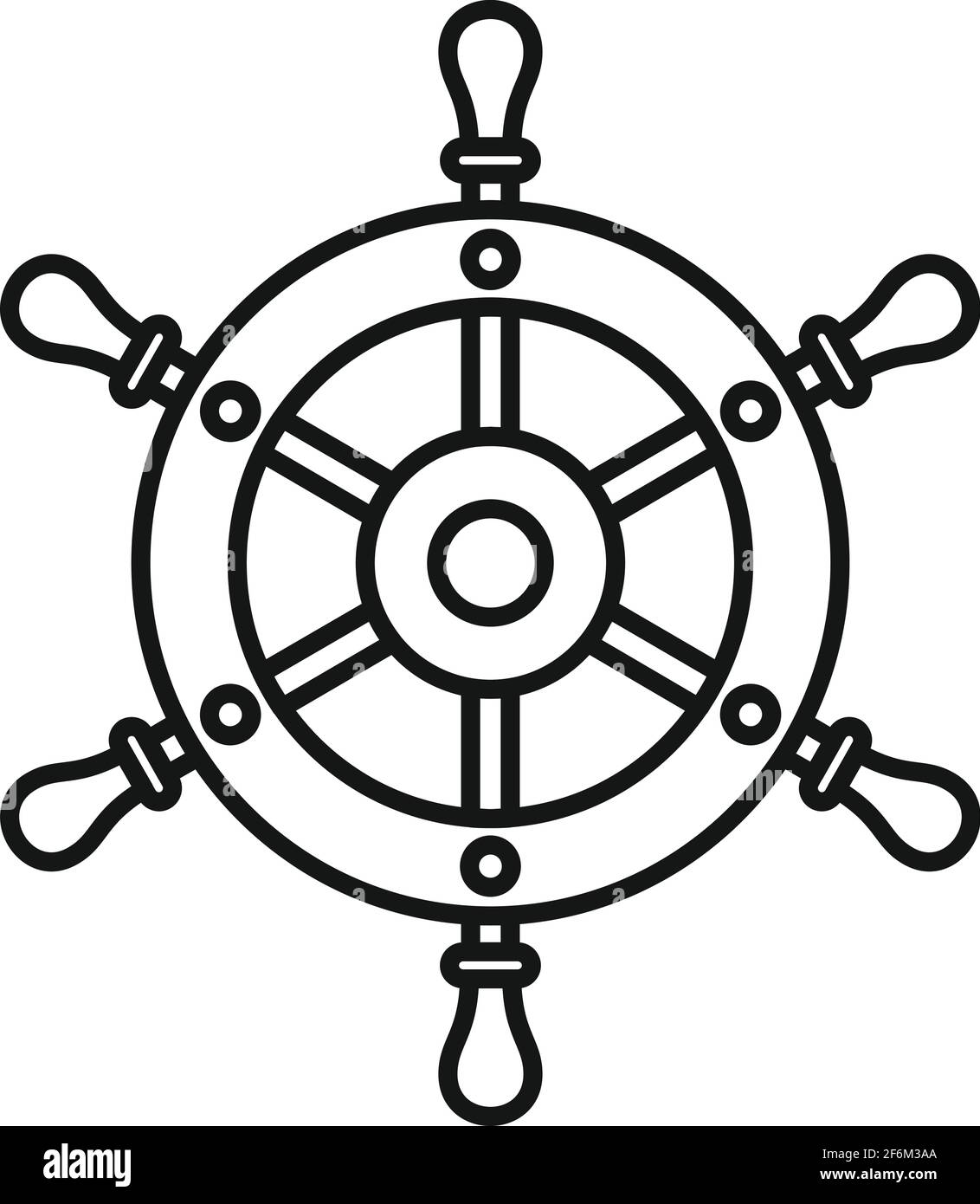 Adventure ship wheel icon, outline style Stock Vector Image & Art - Alamy