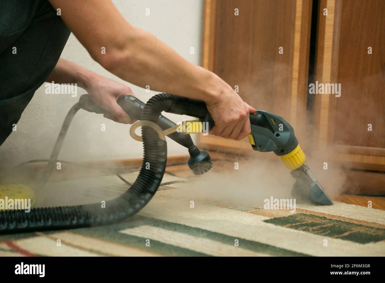 Professional carpet cleaning man cleans hi-res stock photography and ...