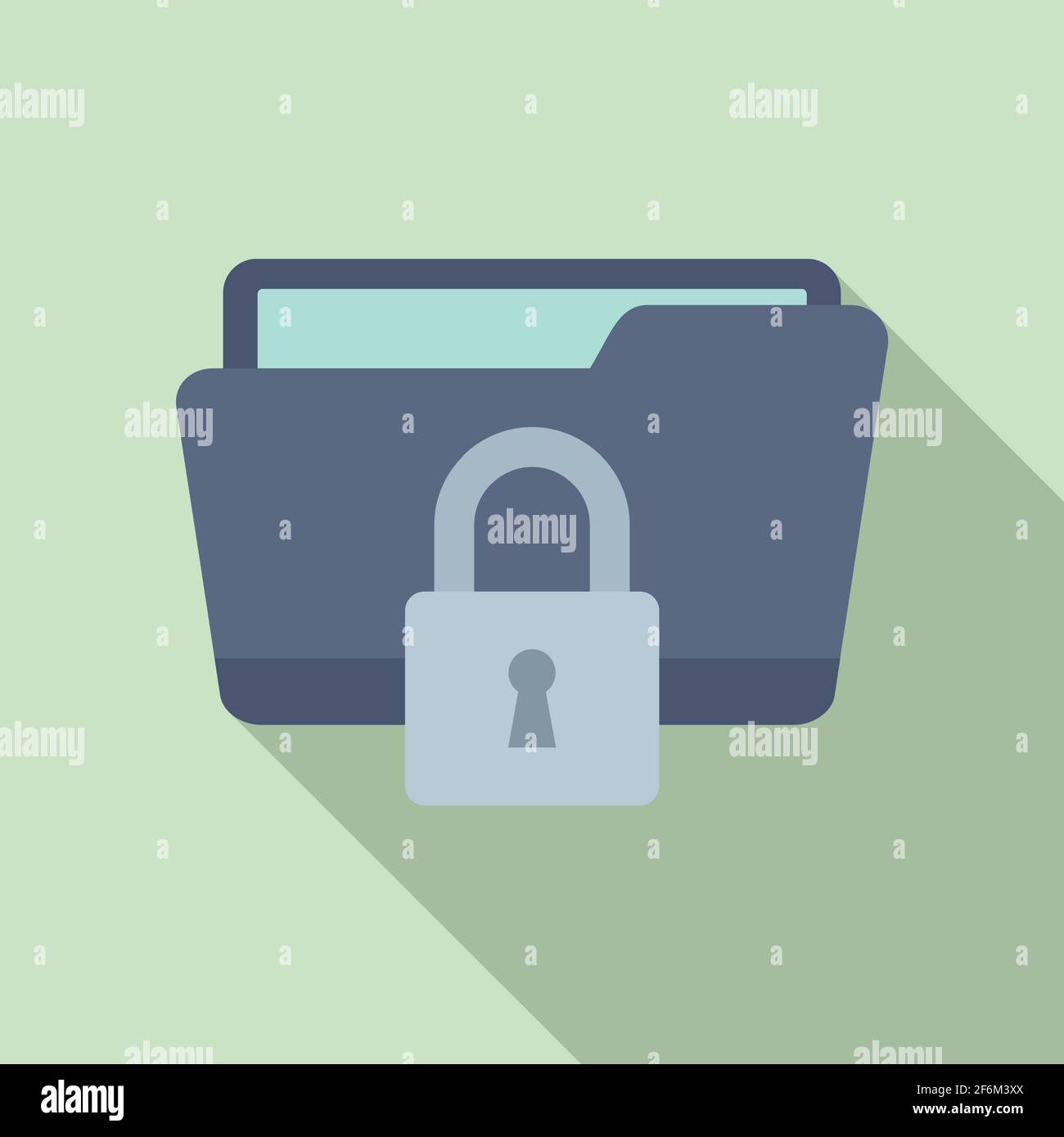 Locked remote folder icon, flat style Stock Vector Image & Art - Alamy