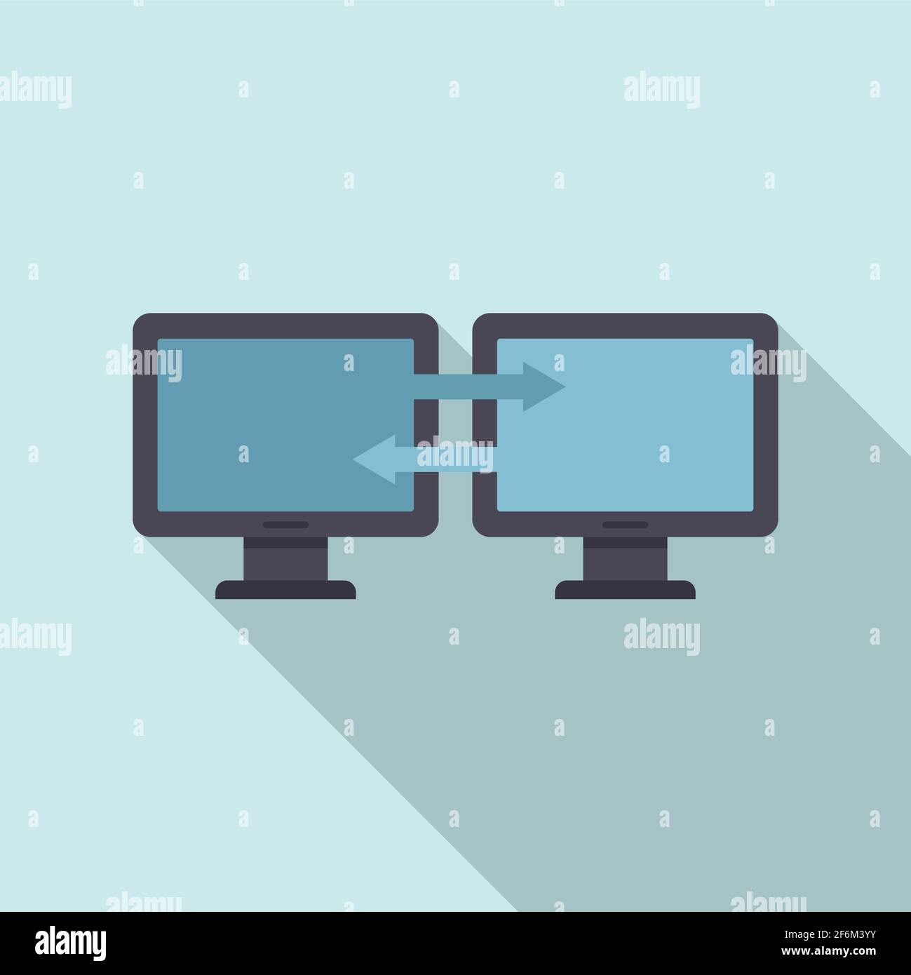 Monitor remote control icon, flat style Stock Vector Image & Art - Alamy