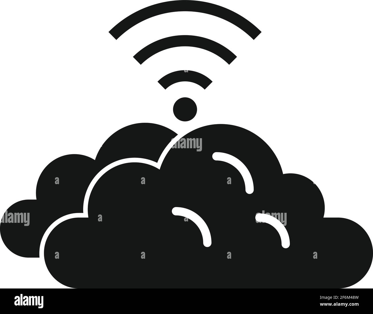 Remote control data cloud icon, simple style Stock Vector Image & Art ...