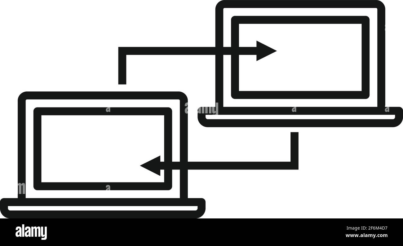 Laptop remote access icon, outline style Stock Vector Image & Art - Alamy