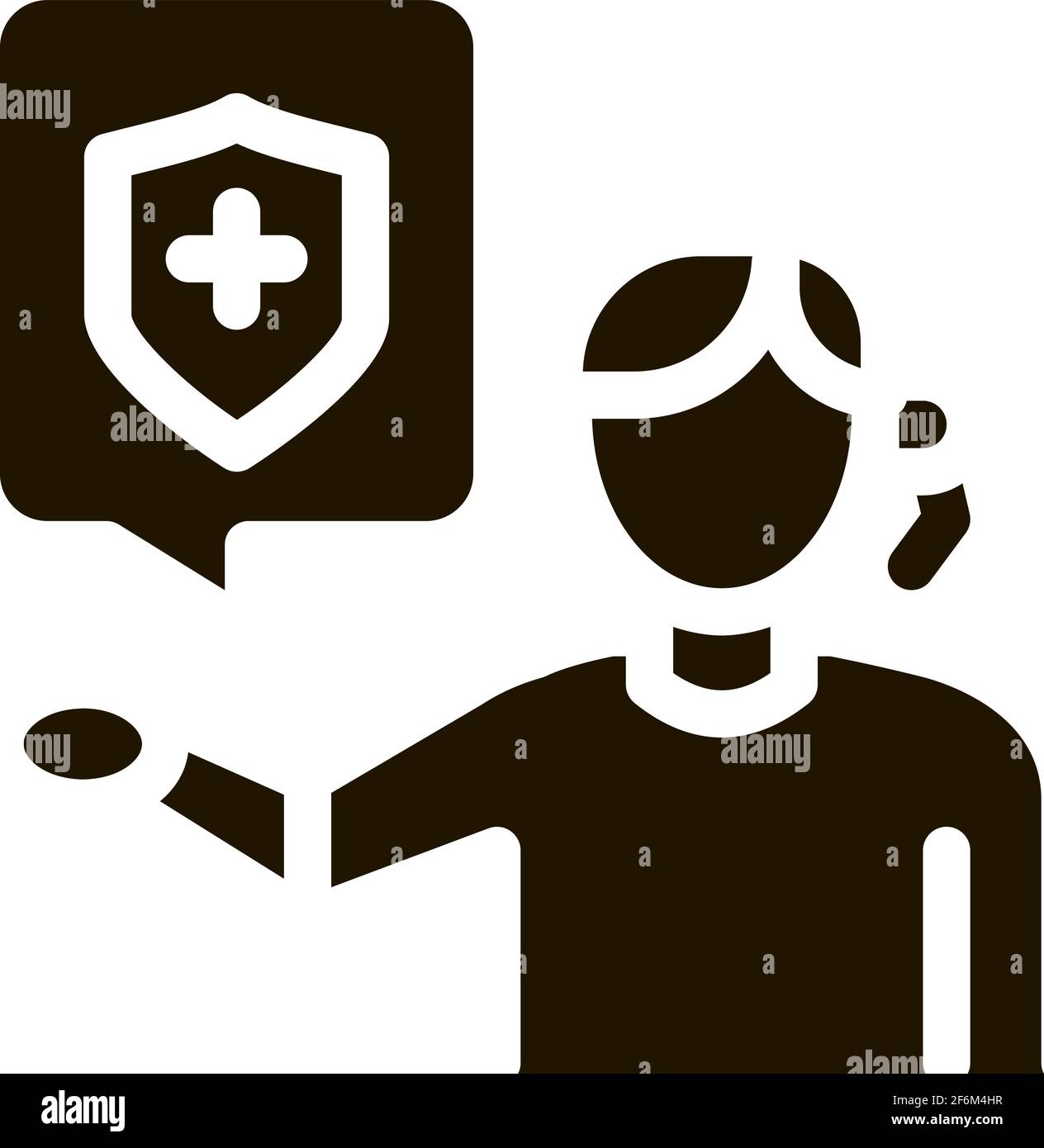 Medical insurance black glyph Stock Vector Images - Alamy