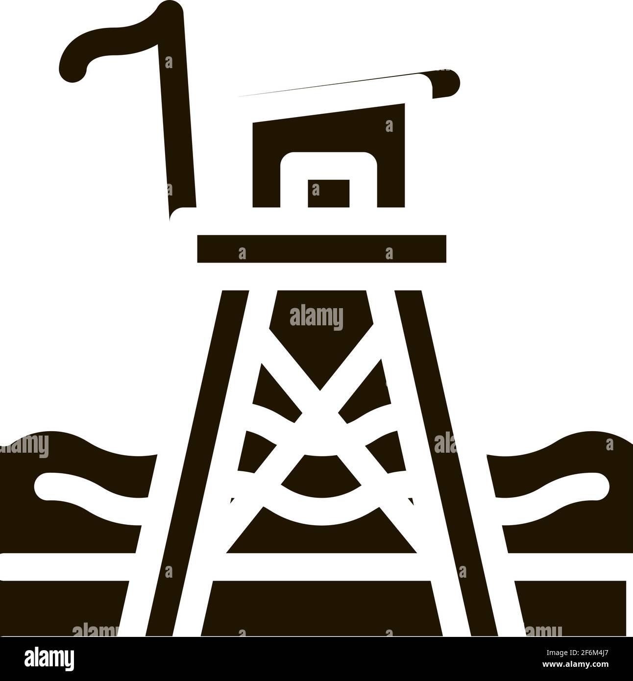rescue beach tower icon Vector Glyph Illustration Stock Vector Image ...
