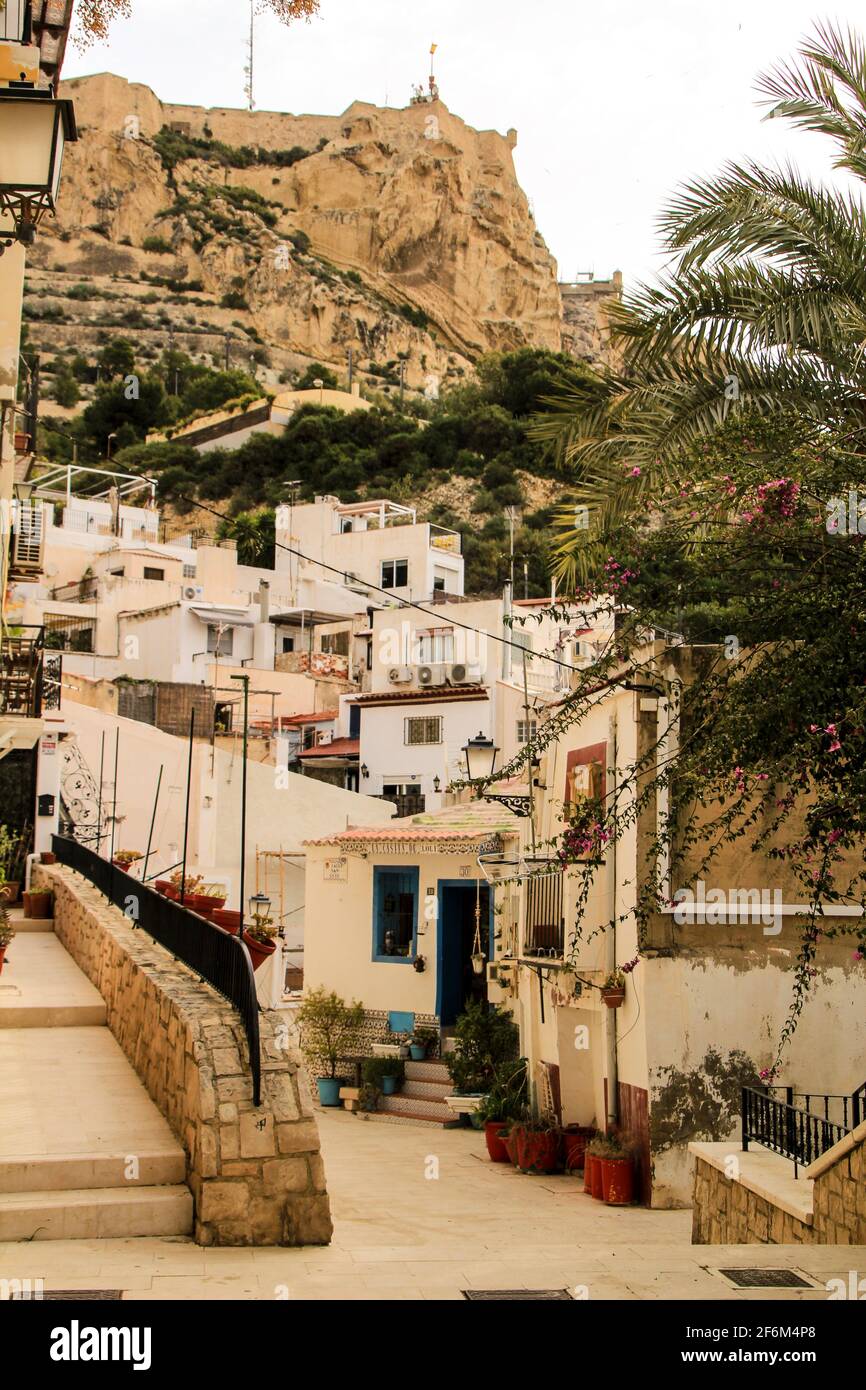 Alicante Streets 3+ Hundred Barrio De Santa Cruz Alicante Royalty Free