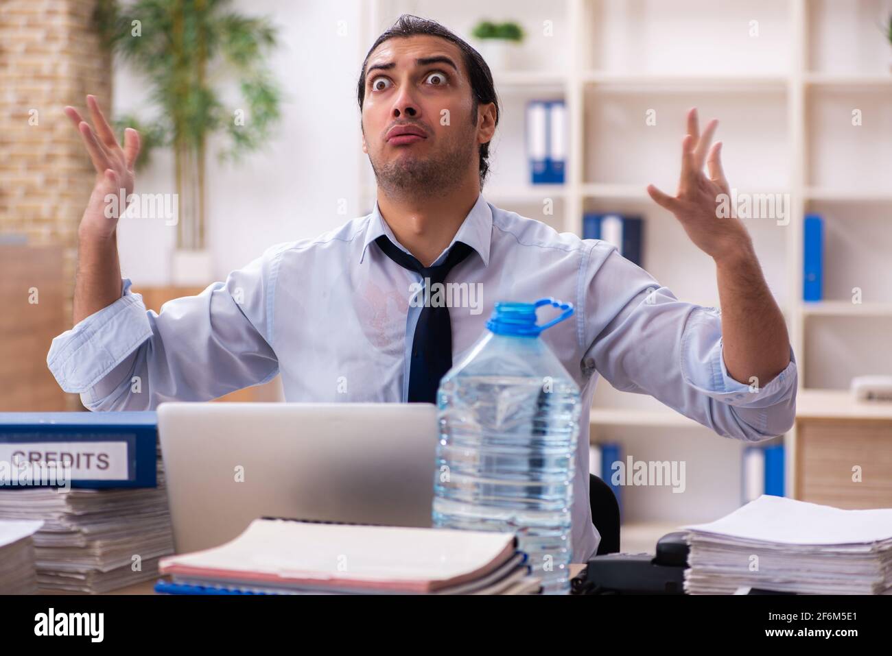 Stressed sweaty tired business hi-res stock photography and images - Alamy