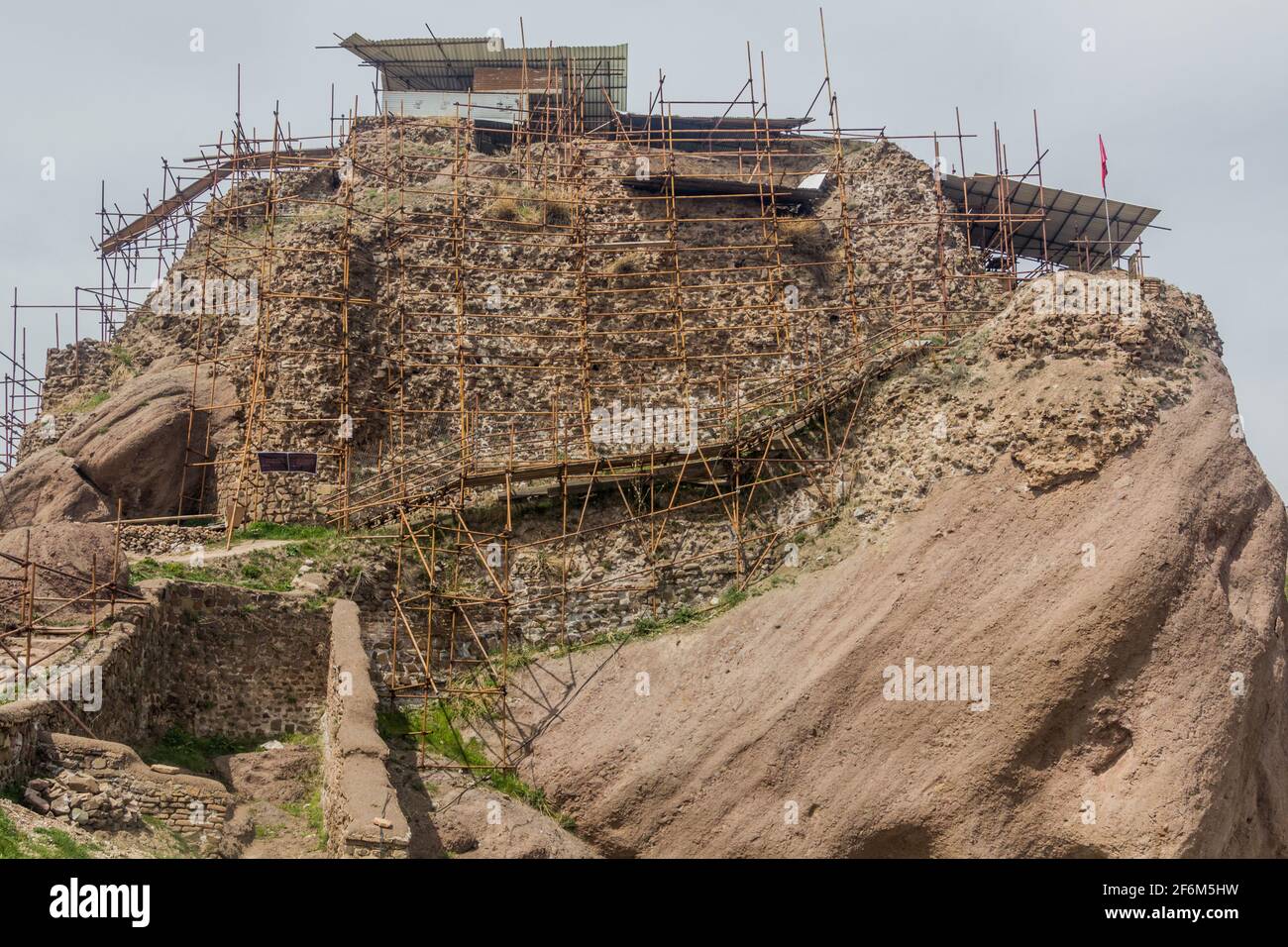Alamut (meaning eagle's nest) castle in Iran Stock Photo - Alamy