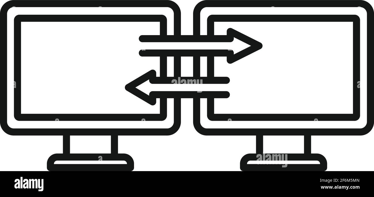 Monitor remote control icon, outline style Stock Vector Image & Art - Alamy