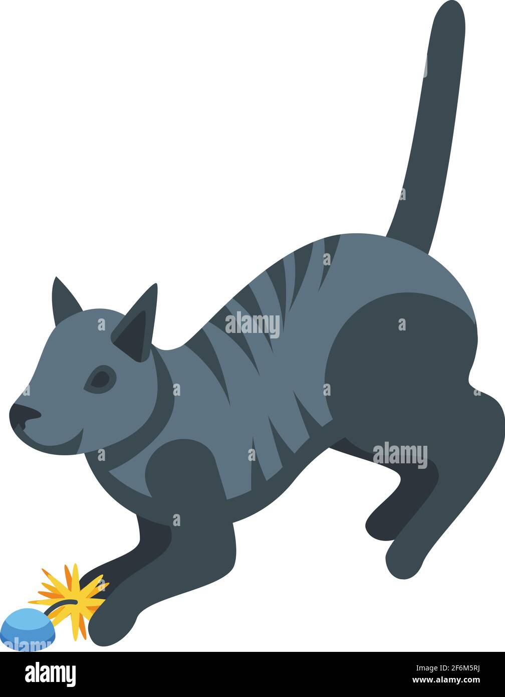 Playful cat icon. Isometric of Playful cat vector icon for web design ...
