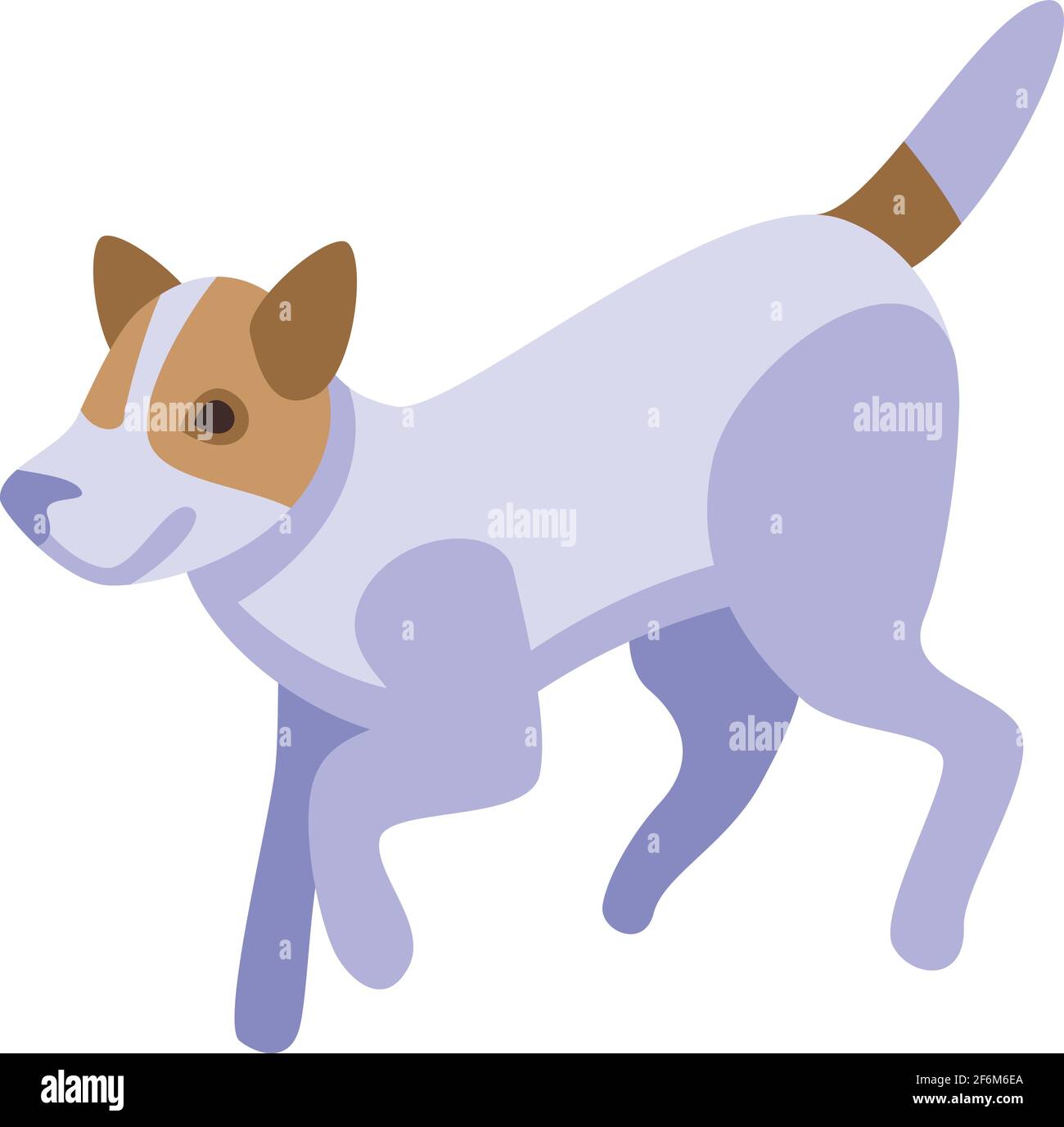 Family playful dog icon. Isometric of Family playful dog vector icon ...