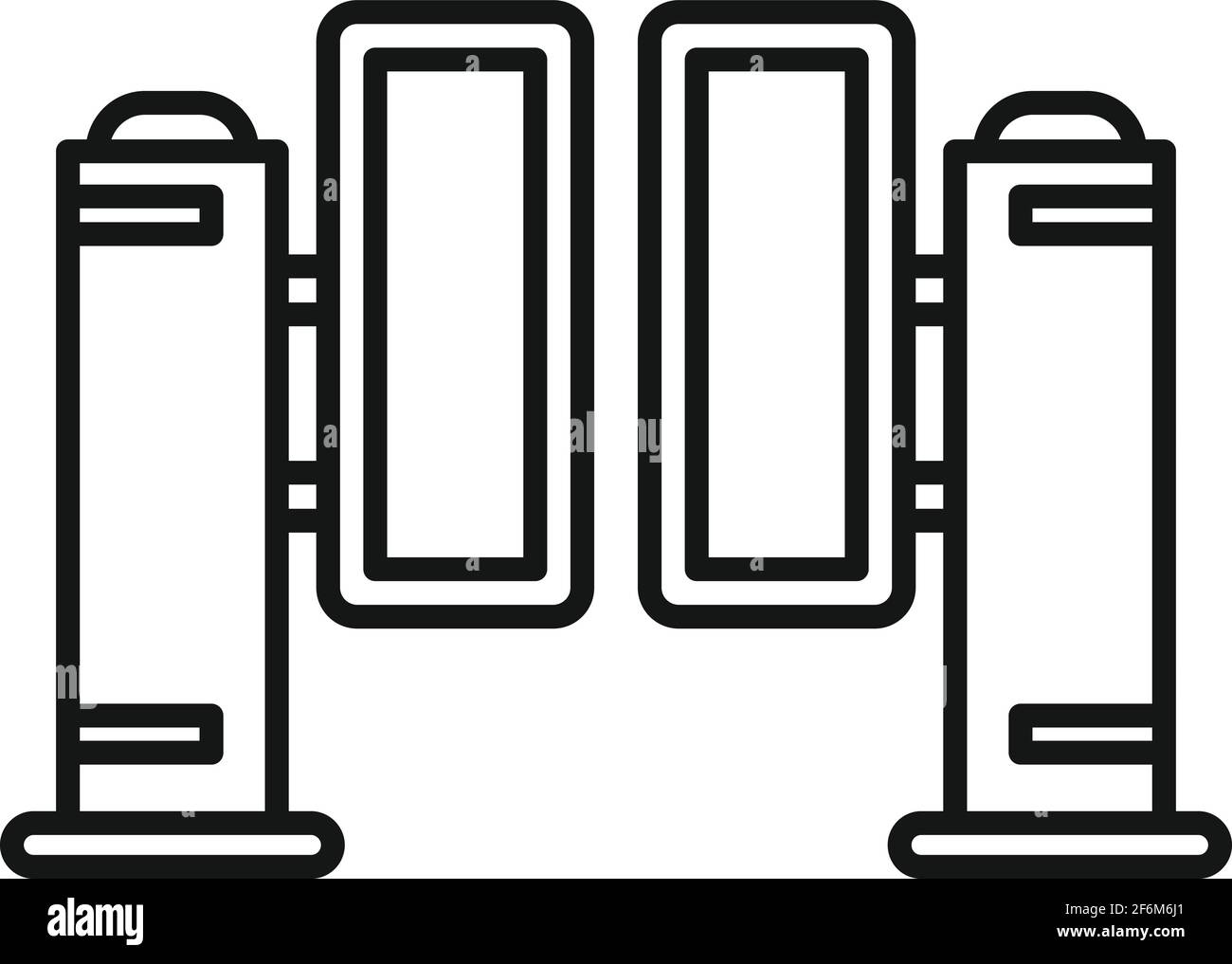 Closed turnstile icon, outline style Stock Vector Image & Art - Alamy