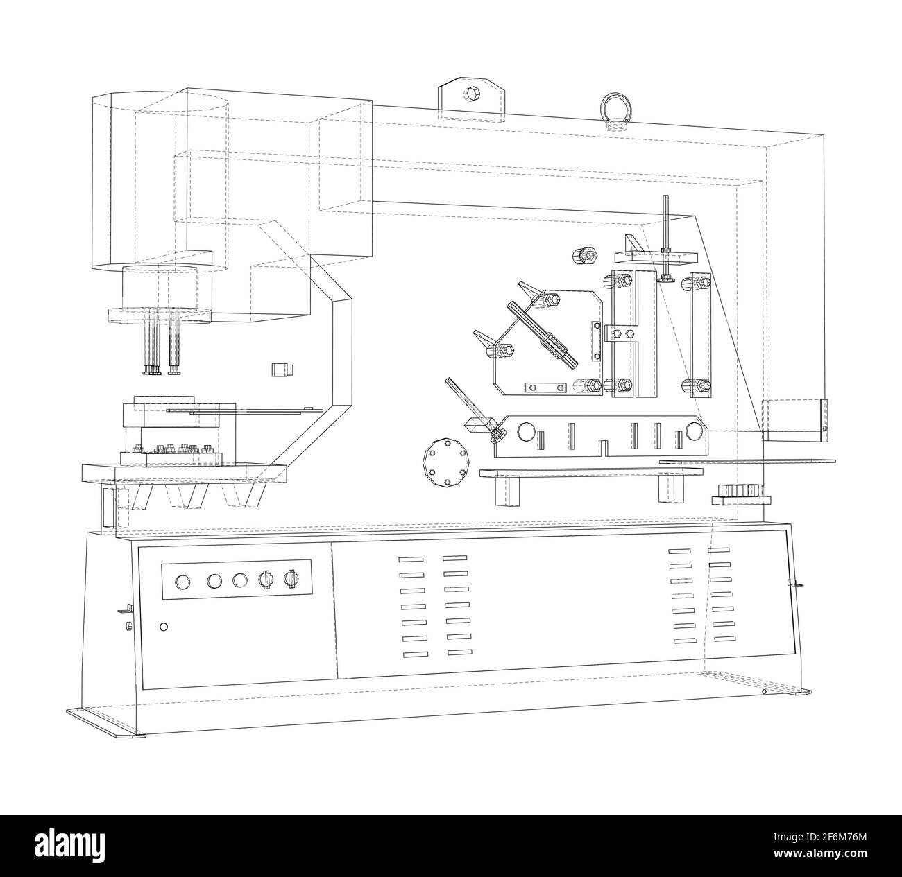 Metalworking CNC machine. Vector Stock Vector Image & Art - Alamy